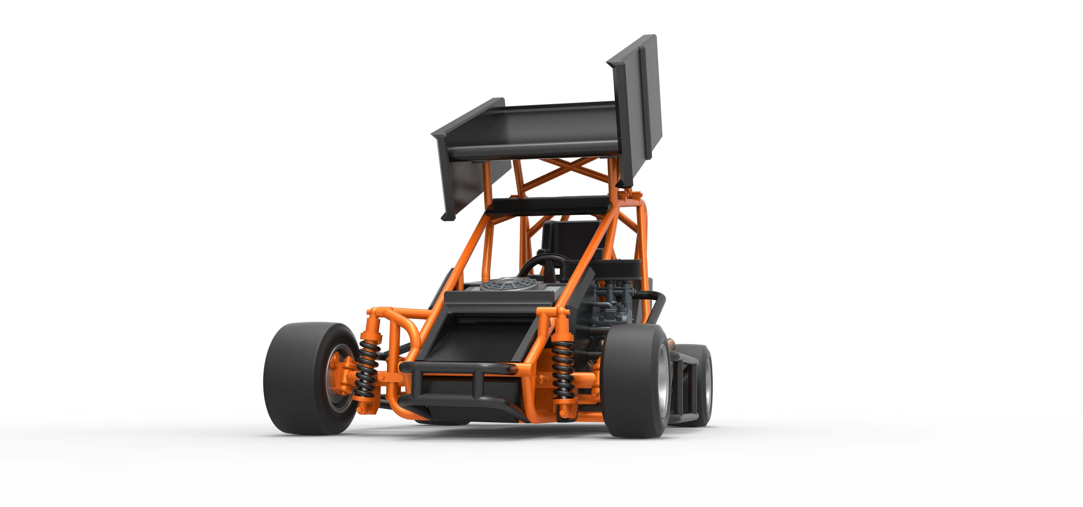 Pavement Winged 600 Micro Sprint Car 1:25 - 3D Model by TechItemsRock