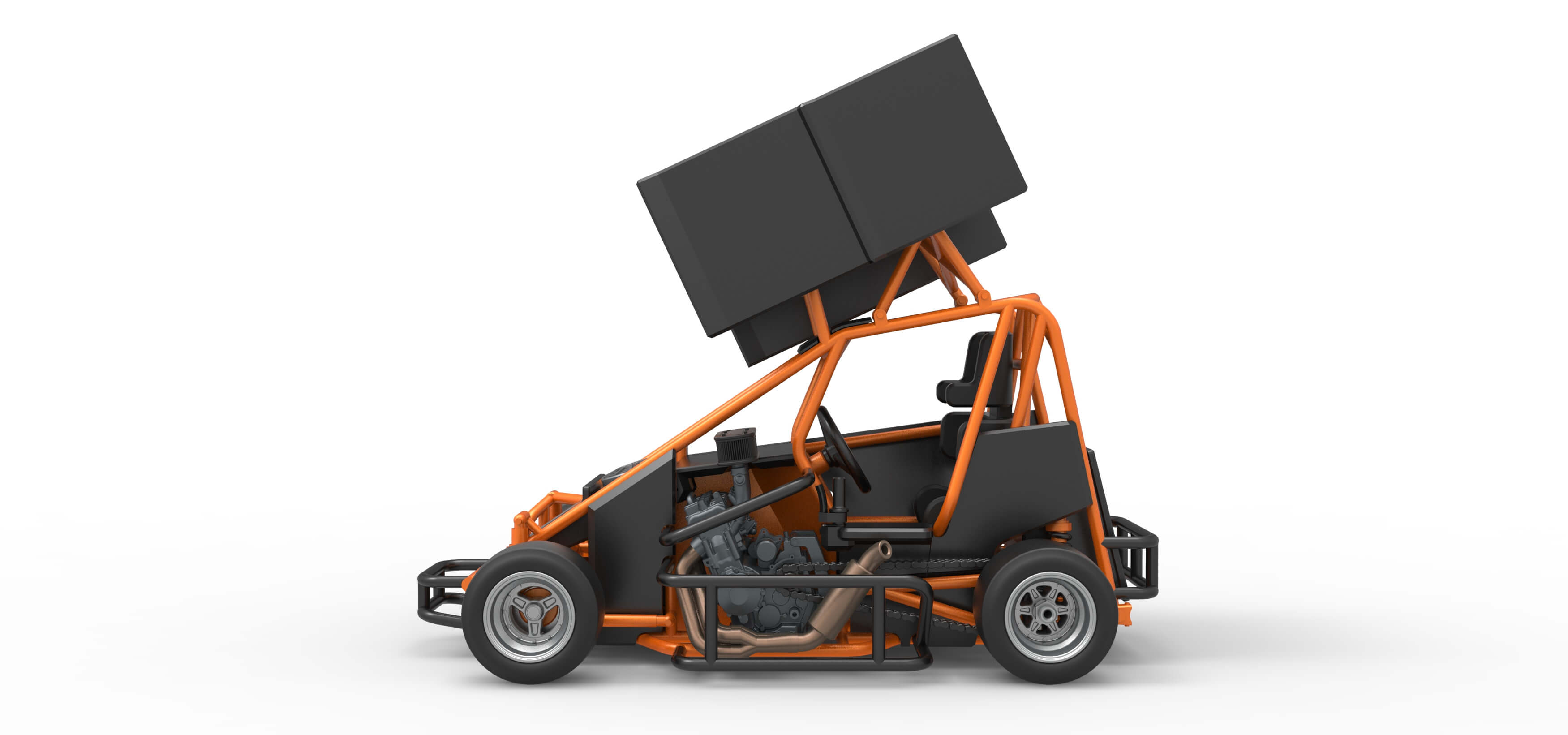 Pavement Winged 600 Micro Sprint Car 1:25 - 3D Model by TechItemsRock