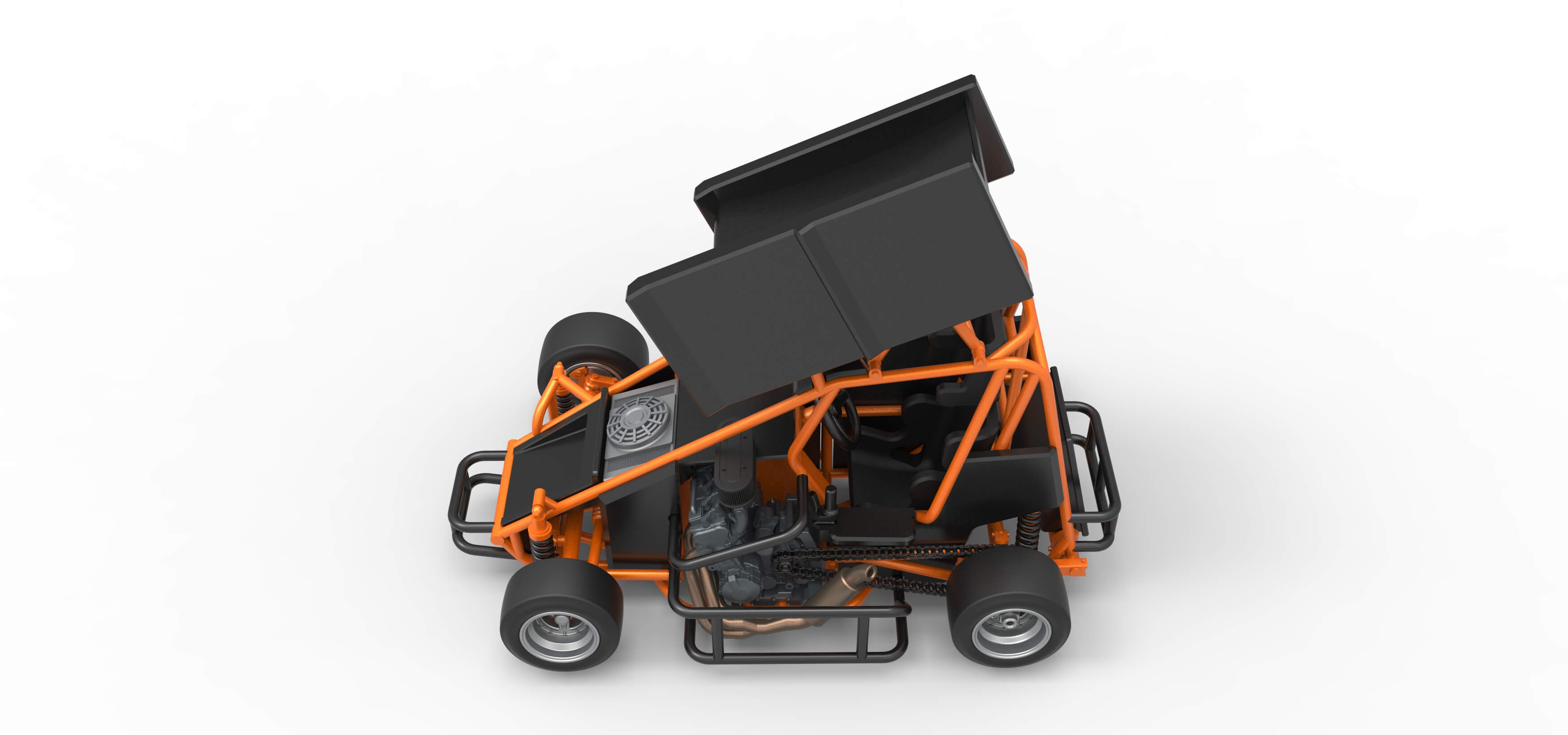 Pavement Winged 600 Micro Sprint Car 1:25 - 3D Model by TechItemsRock