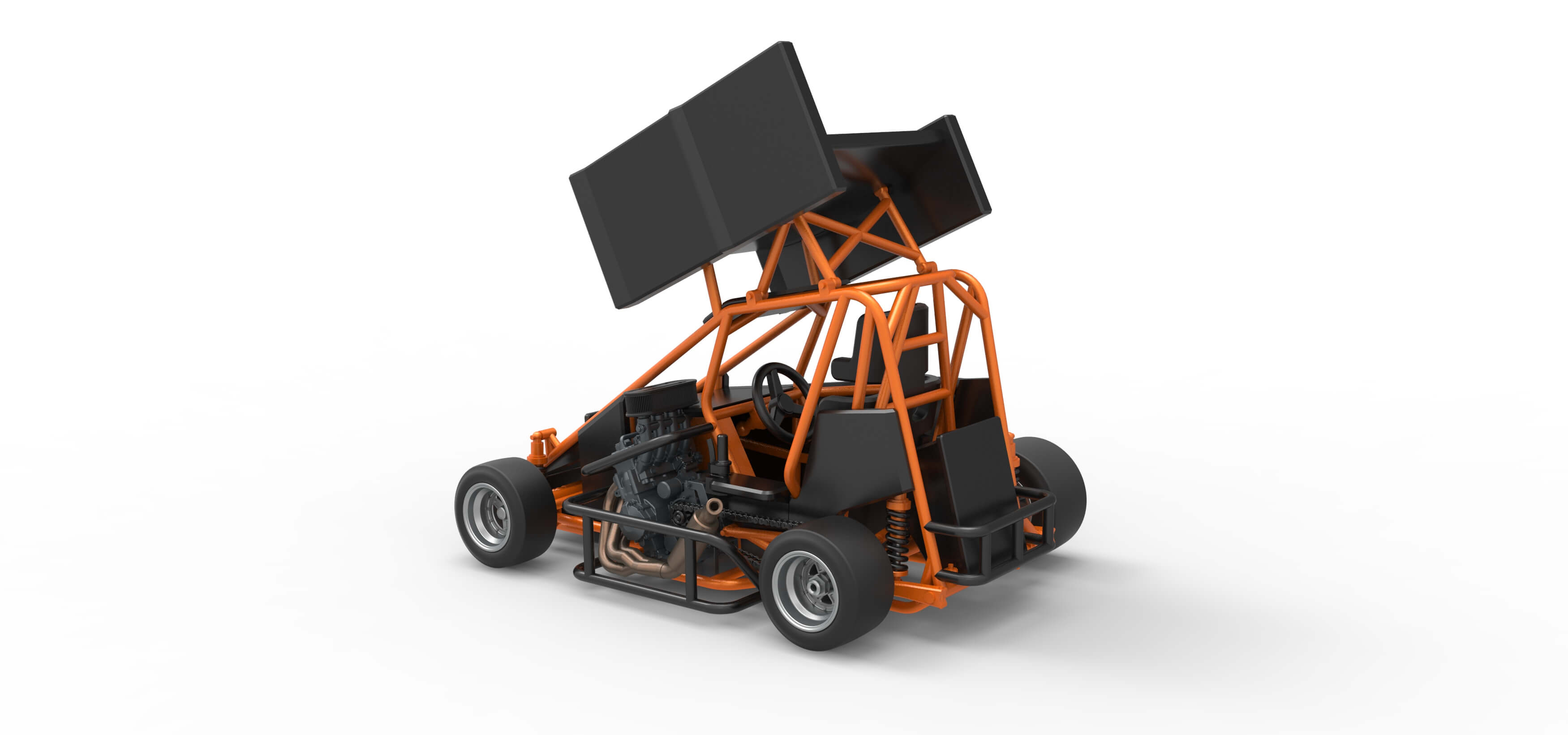 Pavement Winged 600 Micro Sprint Car 1:25 - 3D Model by TechItemsRock