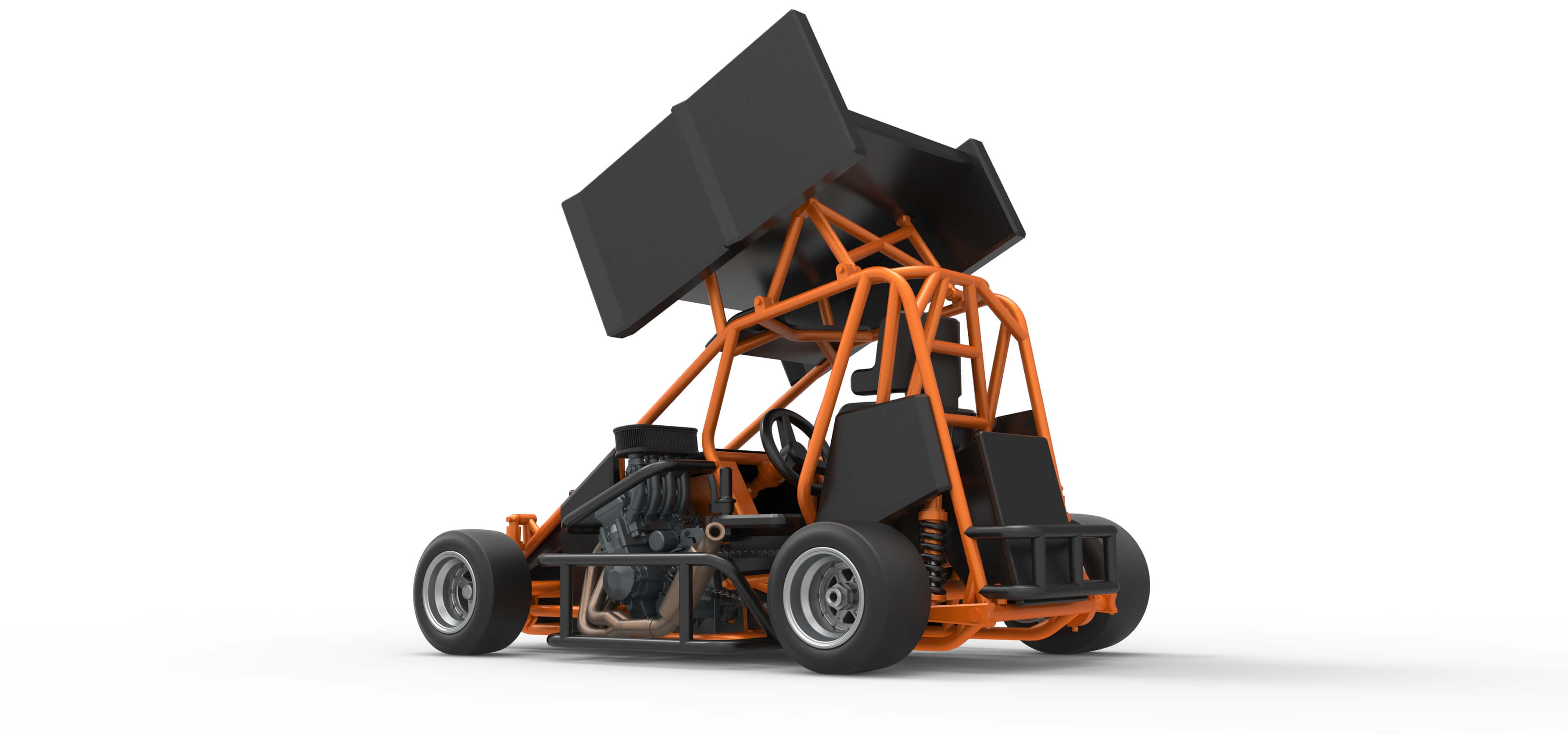 Pavement Winged 600 Micro Sprint Car 1:25 - 3D Model by TechItemsRock