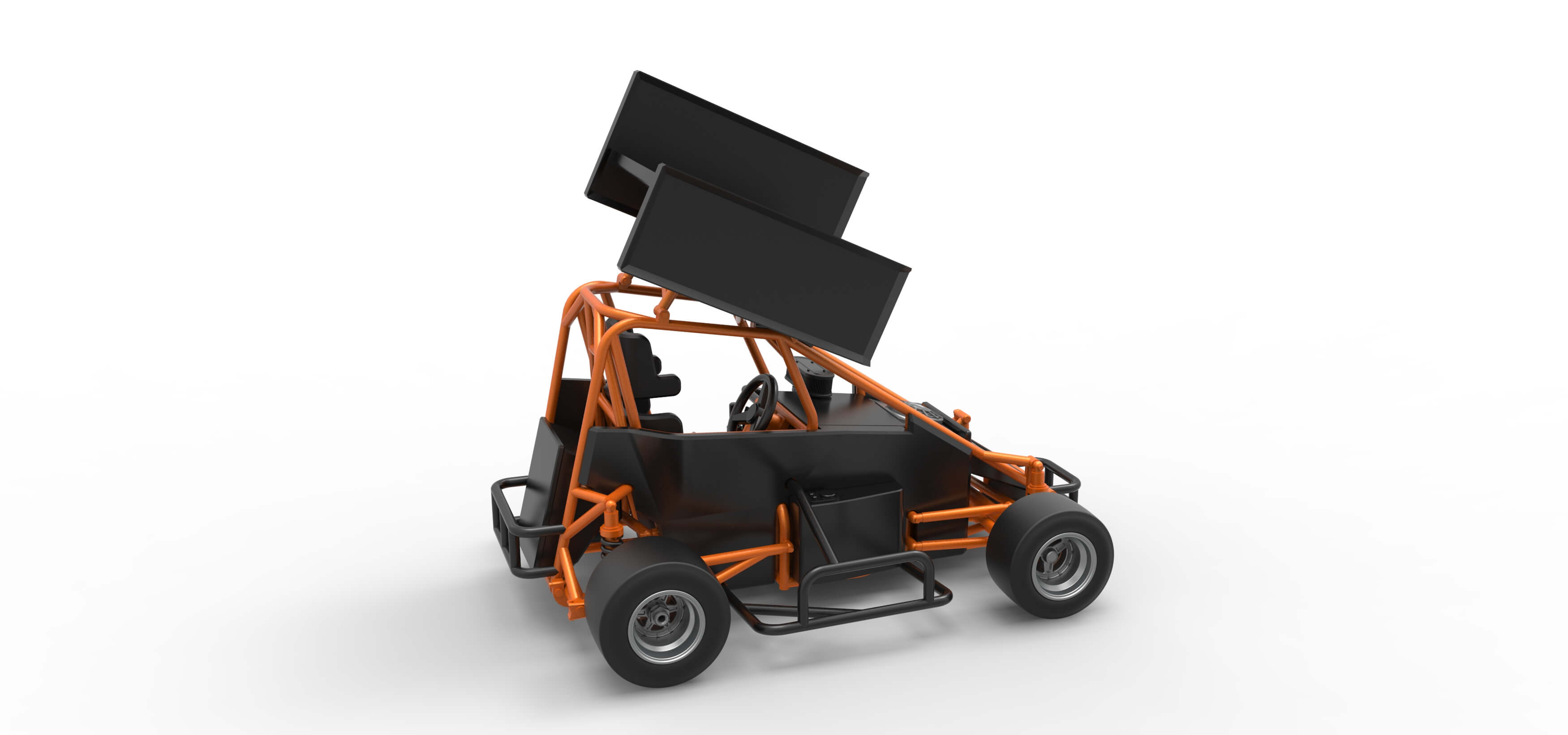 Pavement Winged 600 Micro Sprint Car 1:25 - 3D Model by TechItemsRock