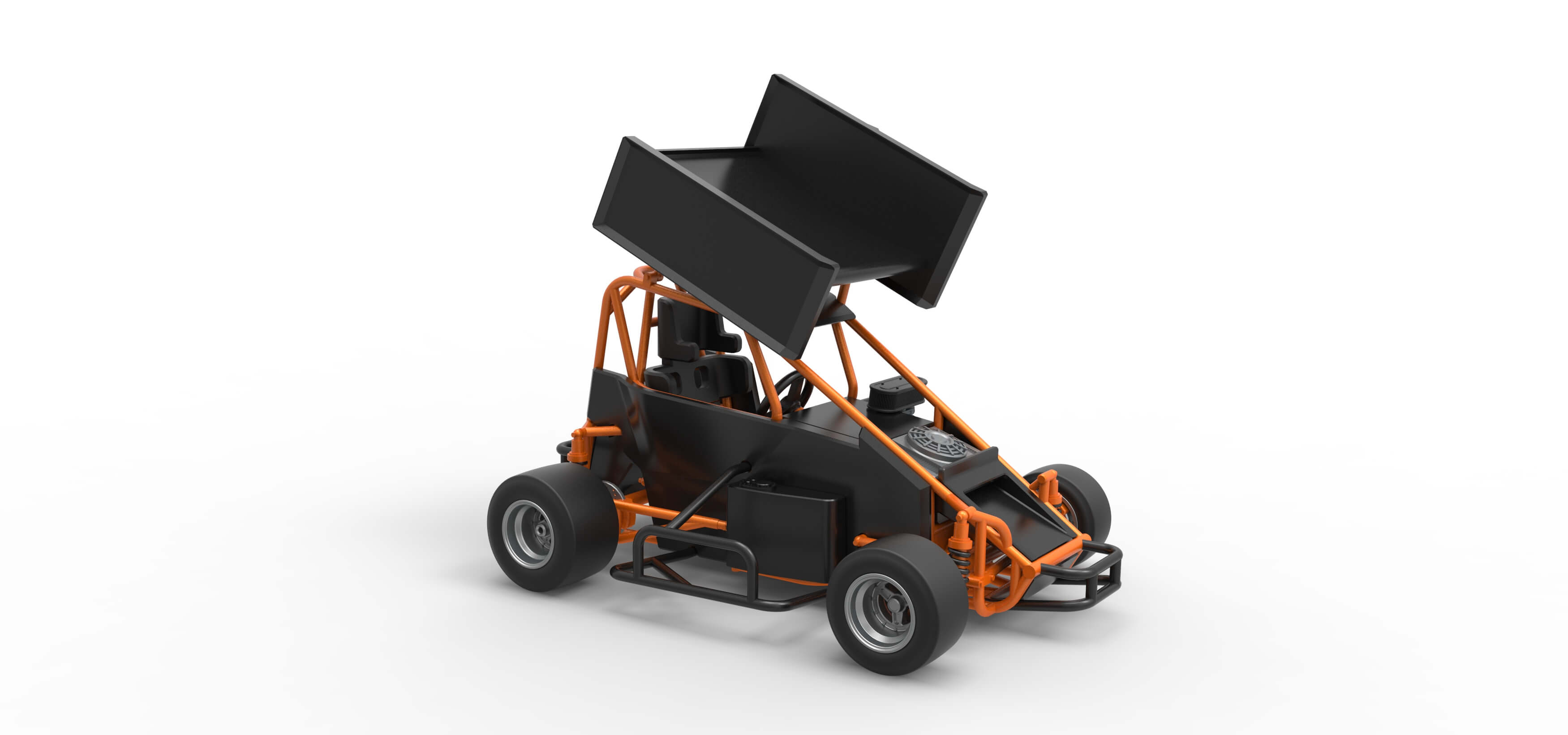 Pavement Winged 600 Micro Sprint Car 1:25 - 3D Model by TechItemsRock