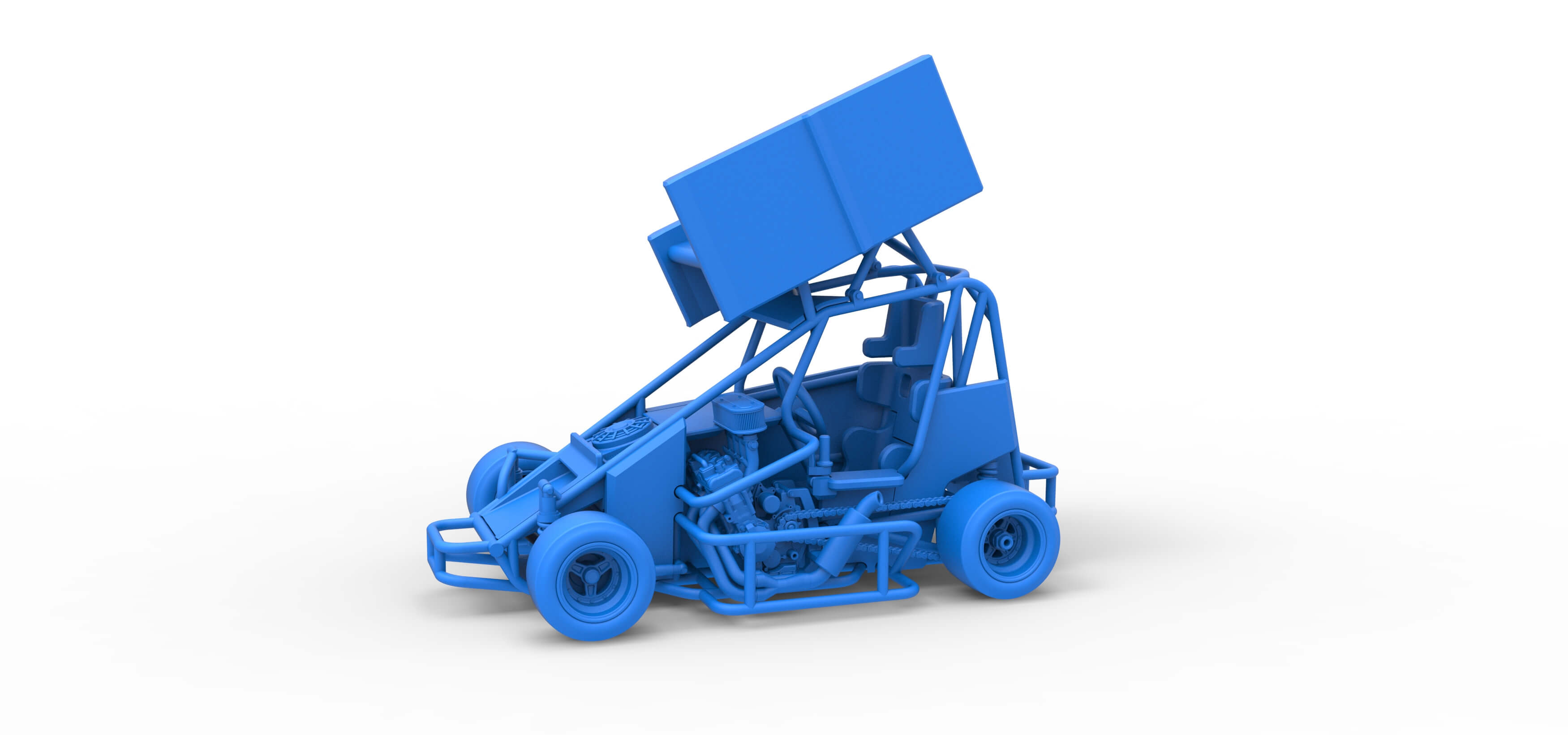 Pavement Winged 600 Micro Sprint Car 1:25 - 3D Model by TechItemsRock