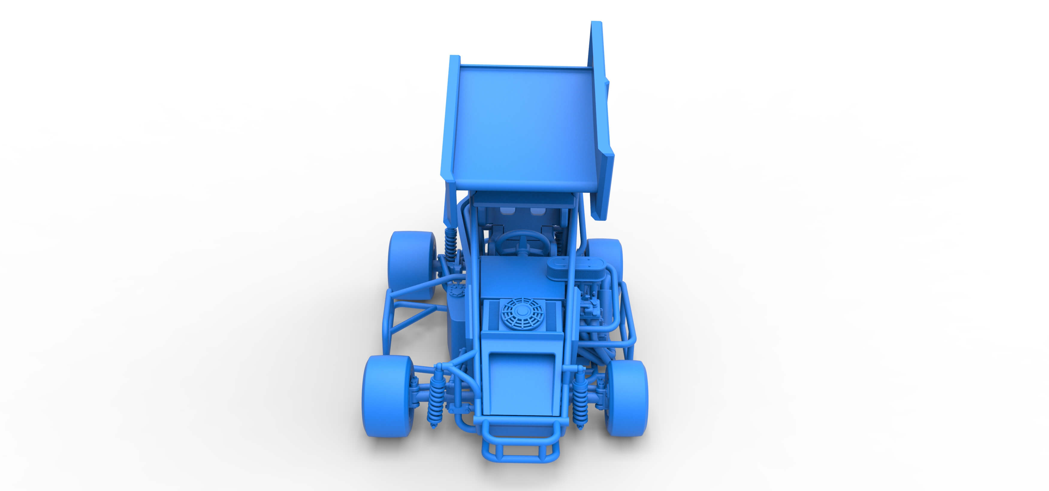 Pavement Winged 600 Micro Sprint Car 1:25 - 3D Model by TechItemsRock