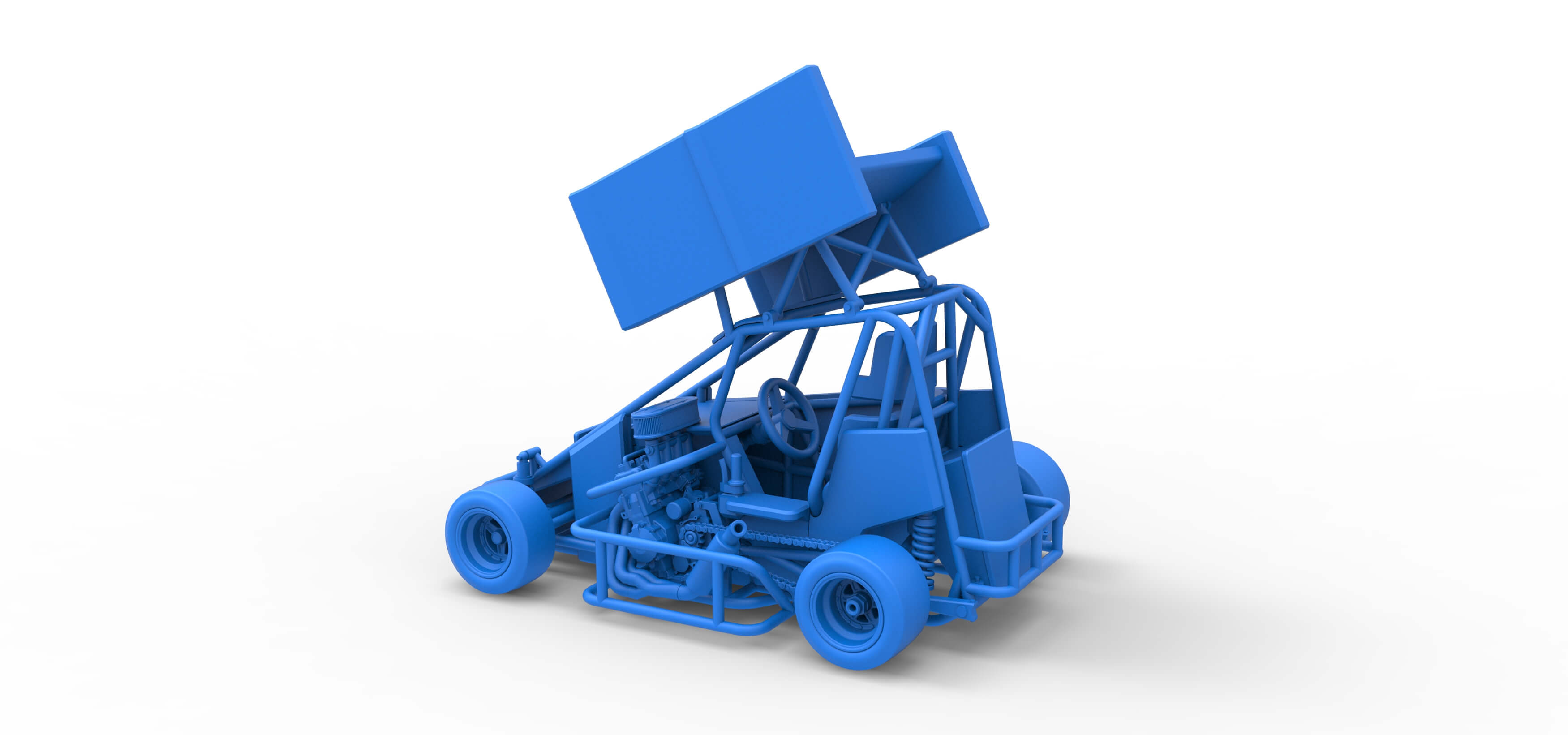 Pavement Winged 600 Micro Sprint Car 1:25 - 3D Model by TechItemsRock