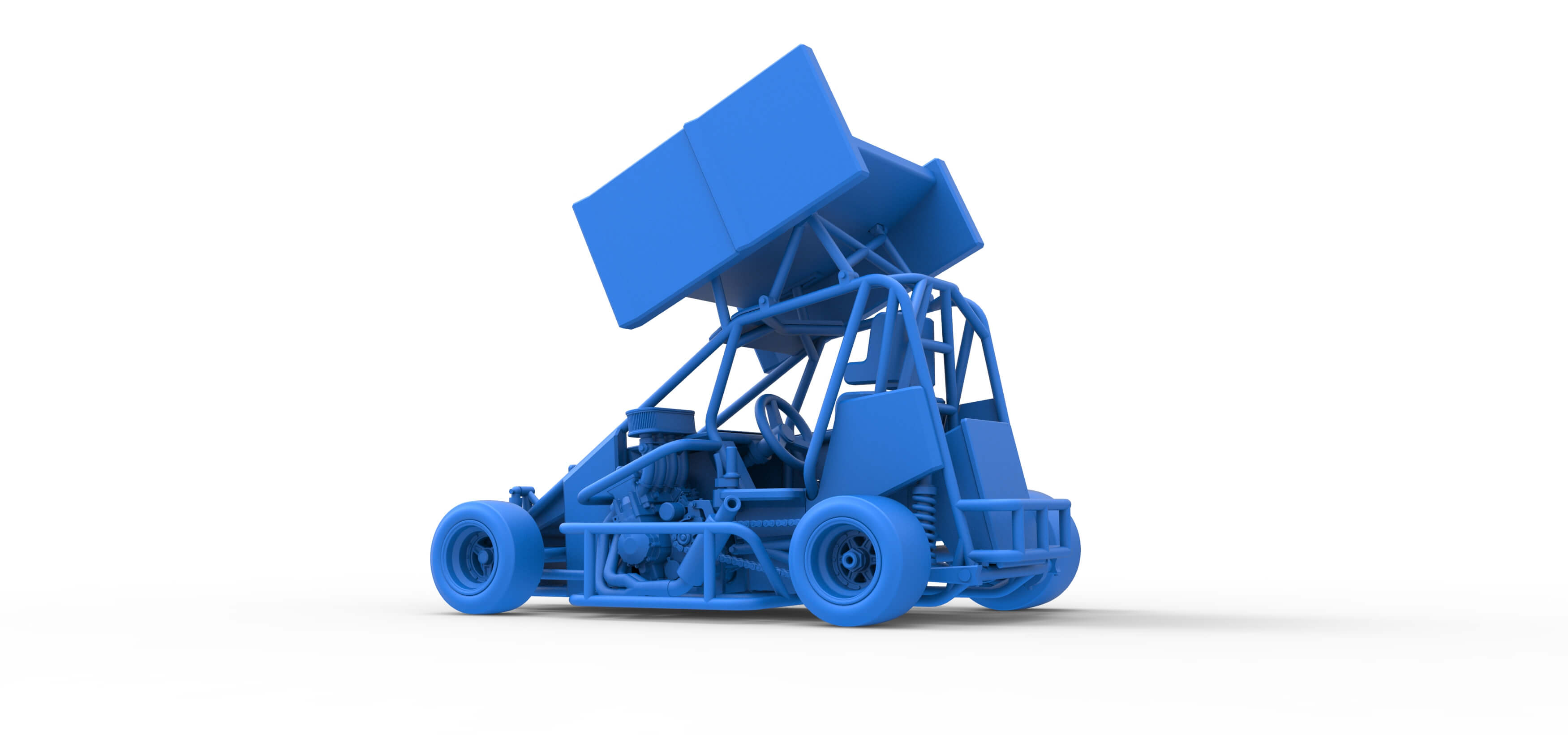 Pavement Winged 600 Micro Sprint Car 1:25 - 3D Model by TechItemsRock