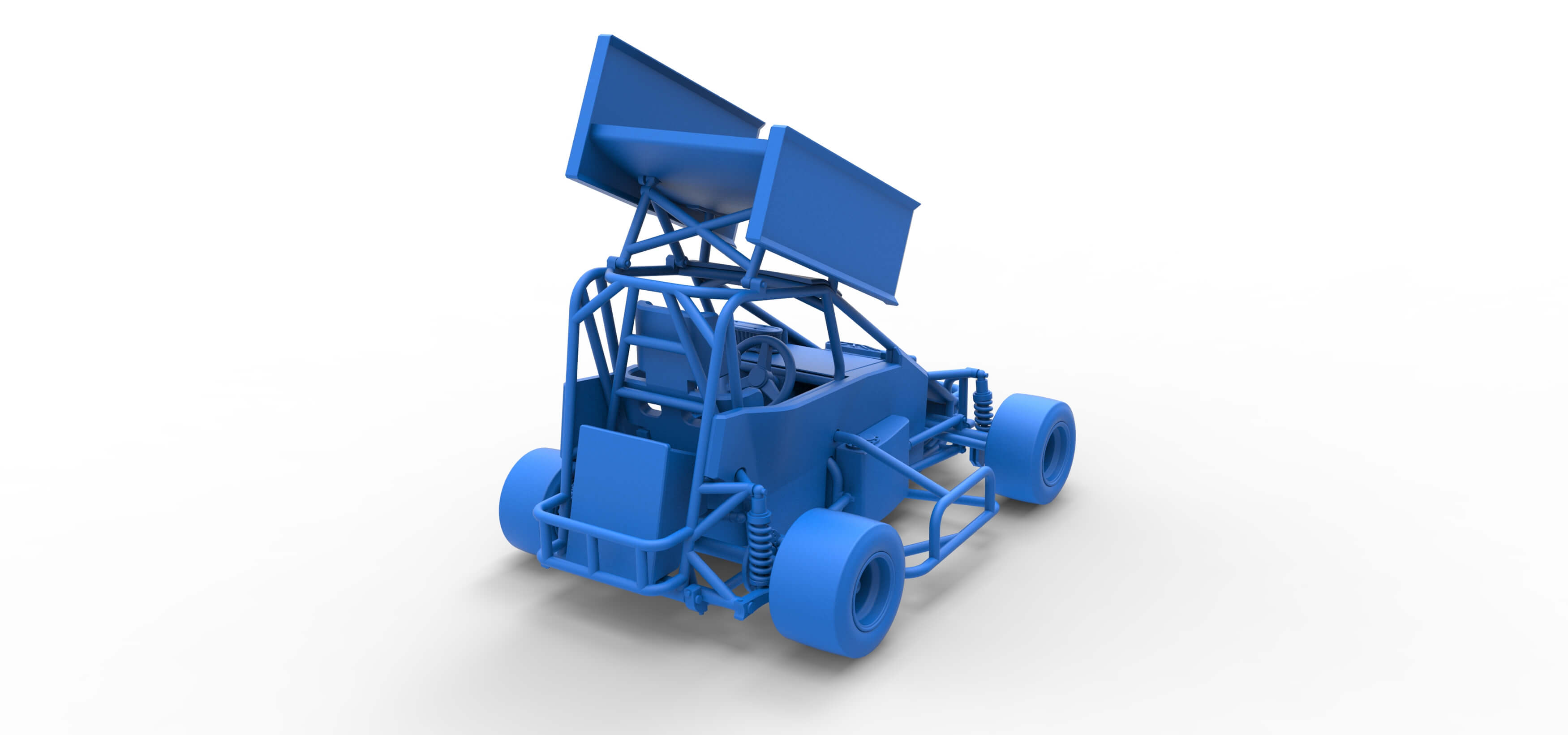 Pavement Winged 600 Micro Sprint Car 1:25 - 3D Model by TechItemsRock