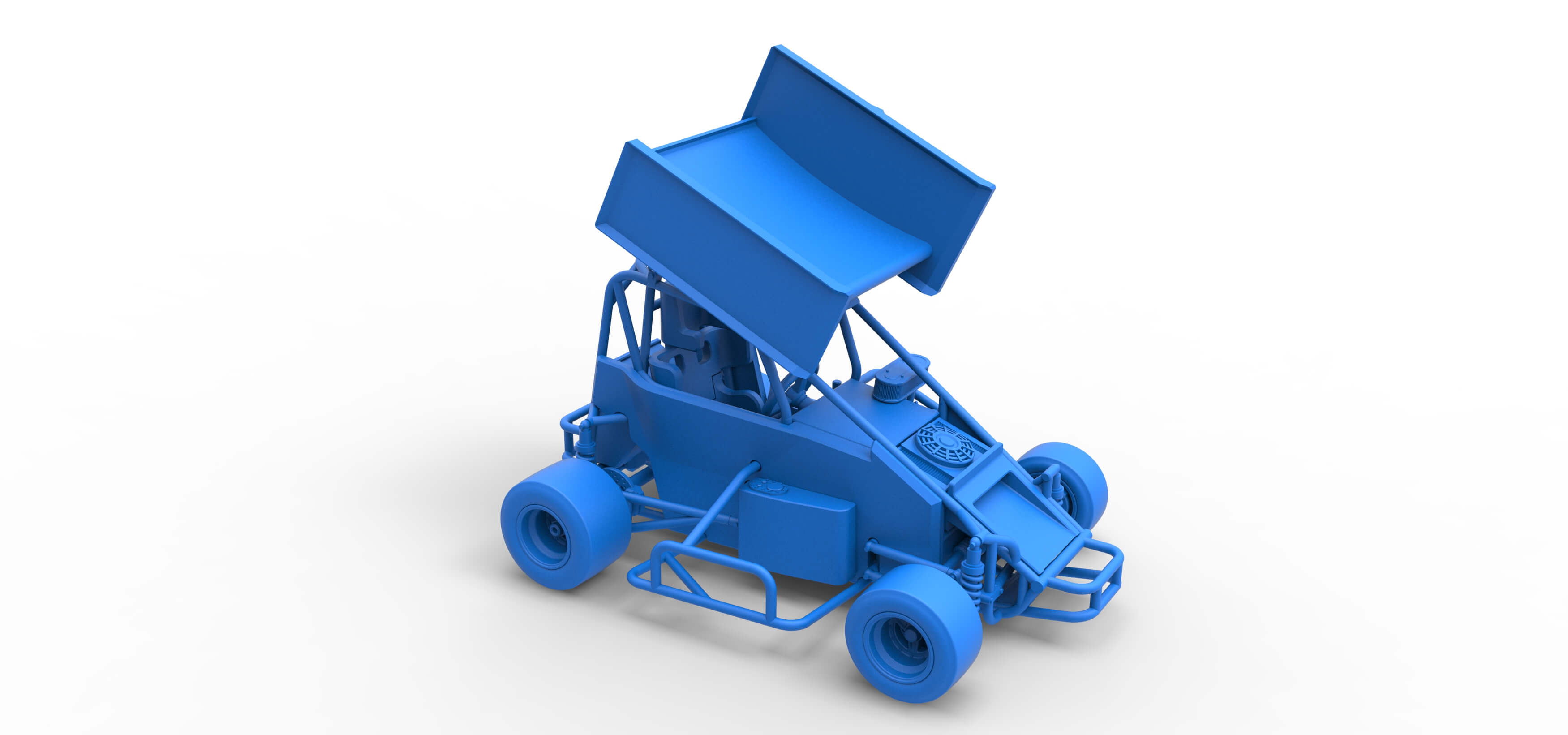 Pavement Winged 600 Micro Sprint Car 1:25 - 3D Model by TechItemsRock