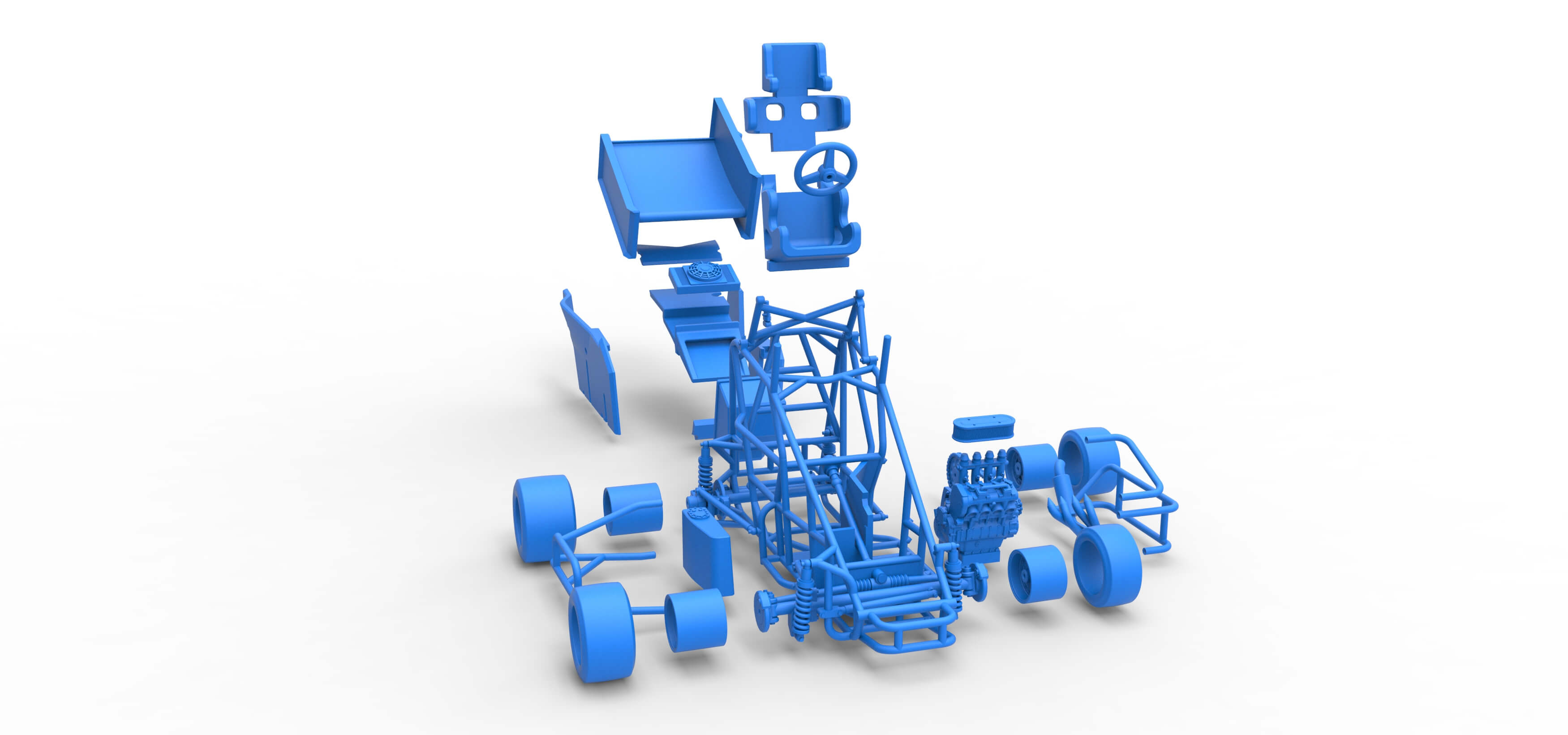 Pavement Winged 600 Micro Sprint Car 1:25 - 3D Model by TechItemsRock