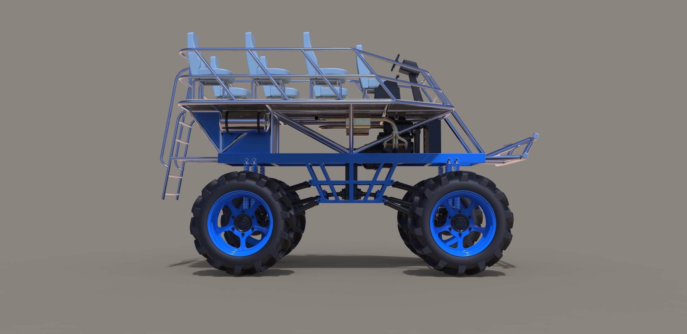 Platform Buggy - 3D Model by TechItemsRock