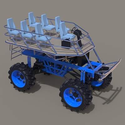 Platform Buggy - 3D Model by TechItemsRock