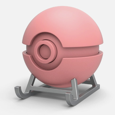 Pokeball Sled Stand - 3D Model by TechItemsRock