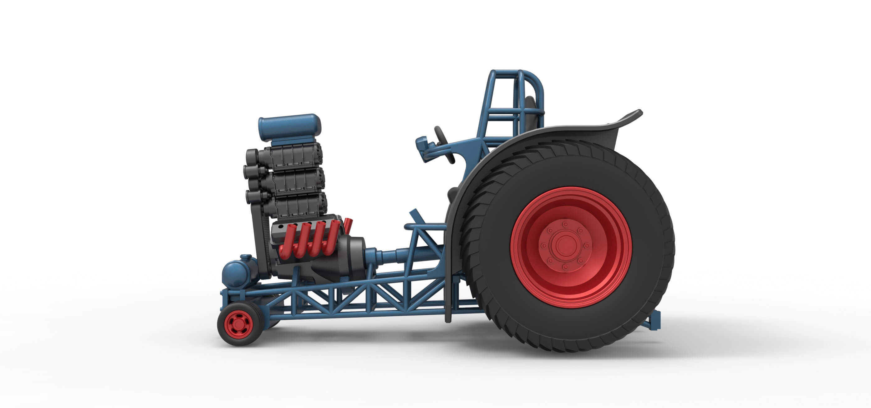 Pulling Tractor 1:25 - 3D Model by TechItemsRock