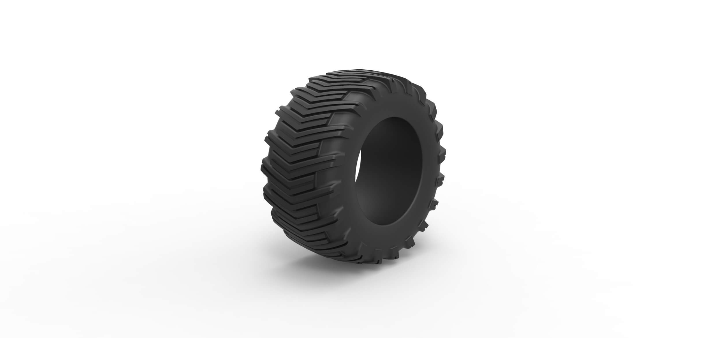 Pulling Tractor Rear Tire 1:25 - 3D Model by TechItemsRock