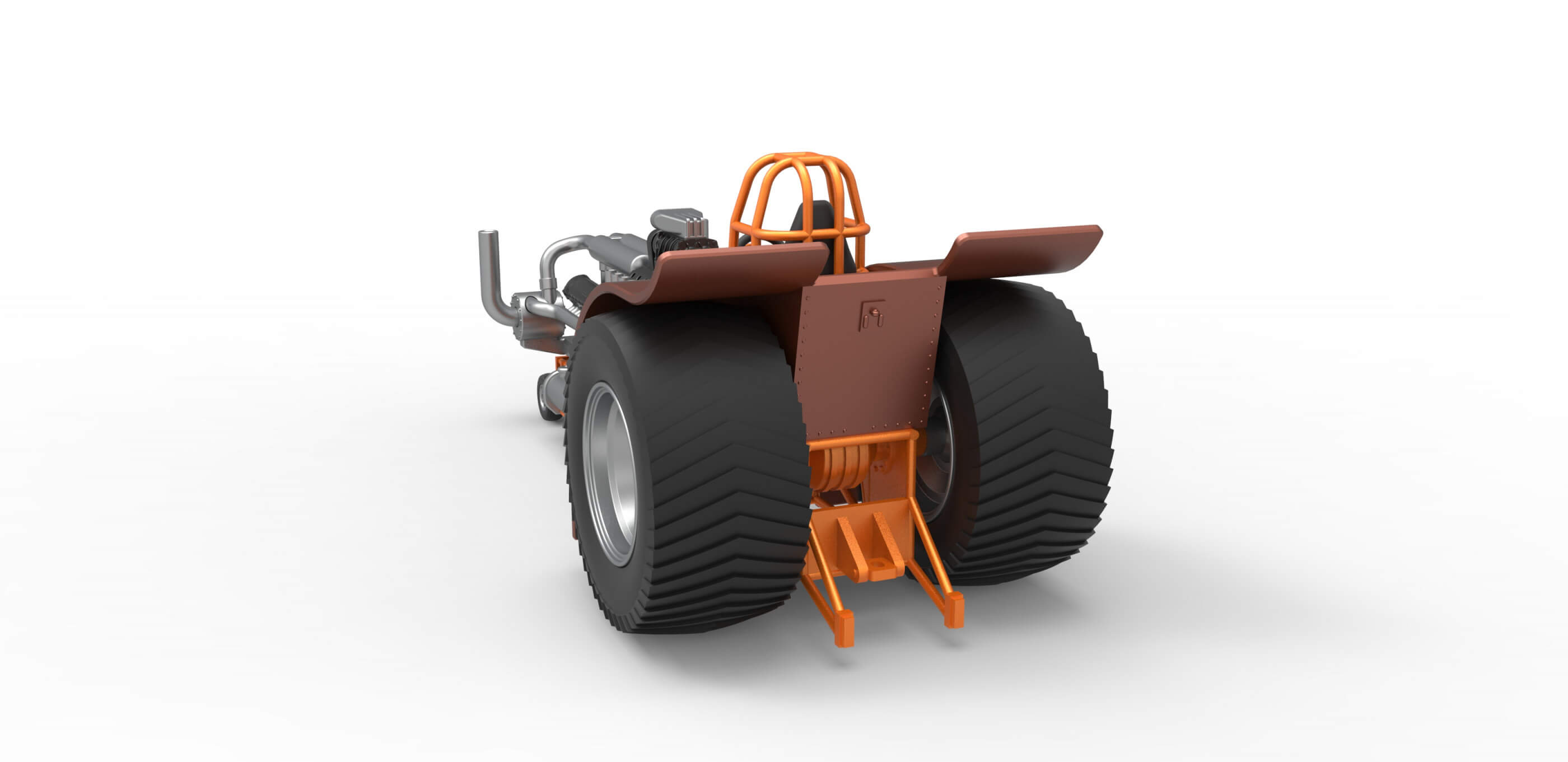 Pulling Tractor V12 and V8 Engines 1:25 - 3D Model by TechItemsRock