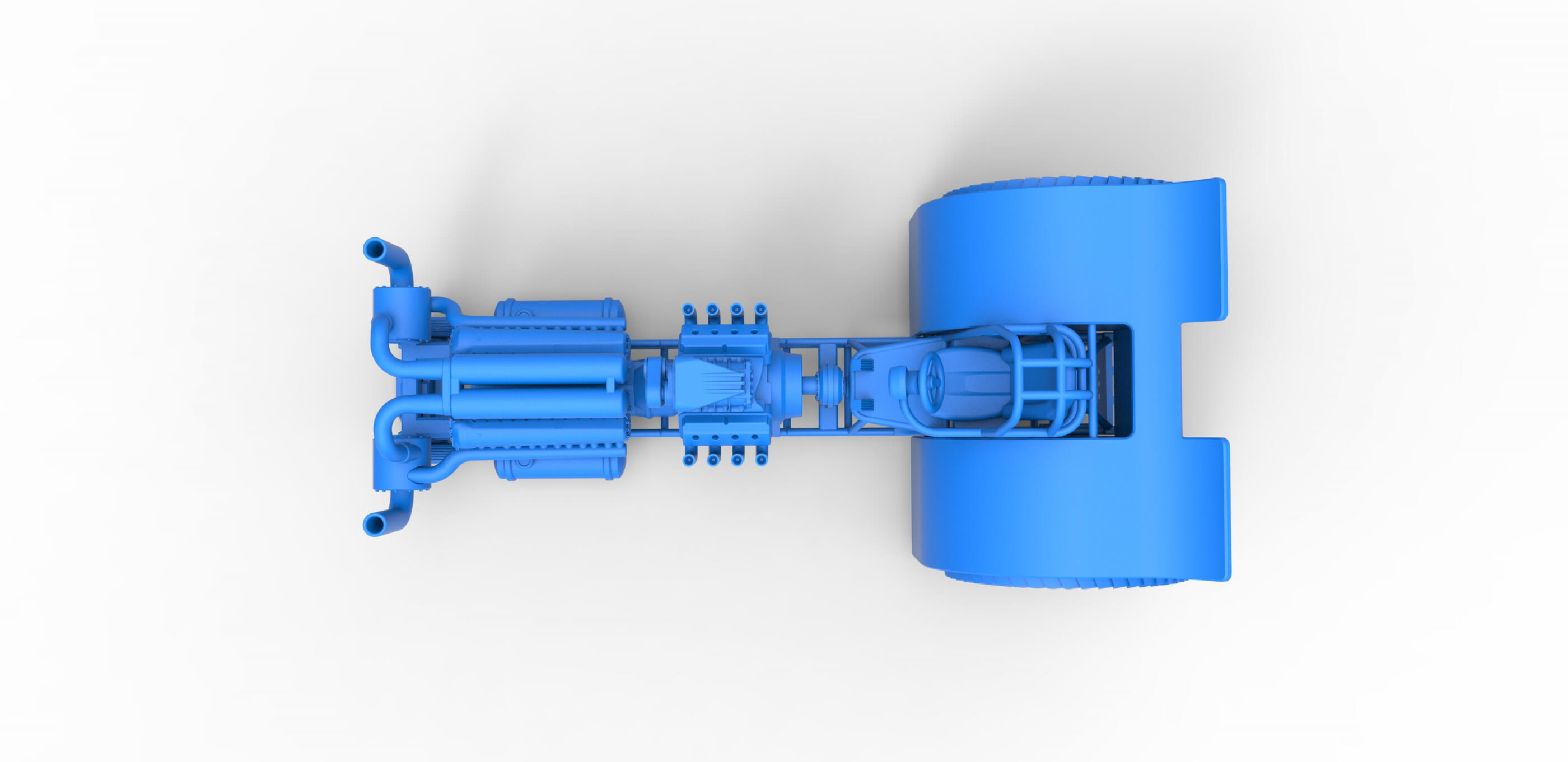 Pulling Tractor V12 and V8 Engines 1:25 - 3D Model by TechItemsRock
