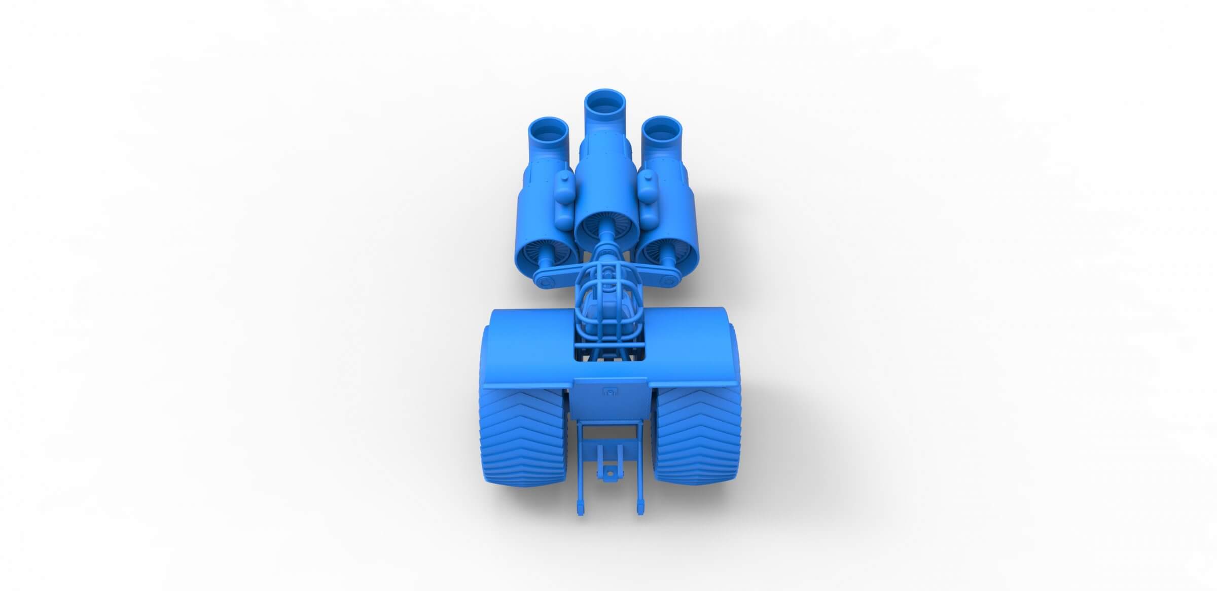 Pulling Tractor with 3 Jet Engines 1:25 - 3D Model by TechItemsRock