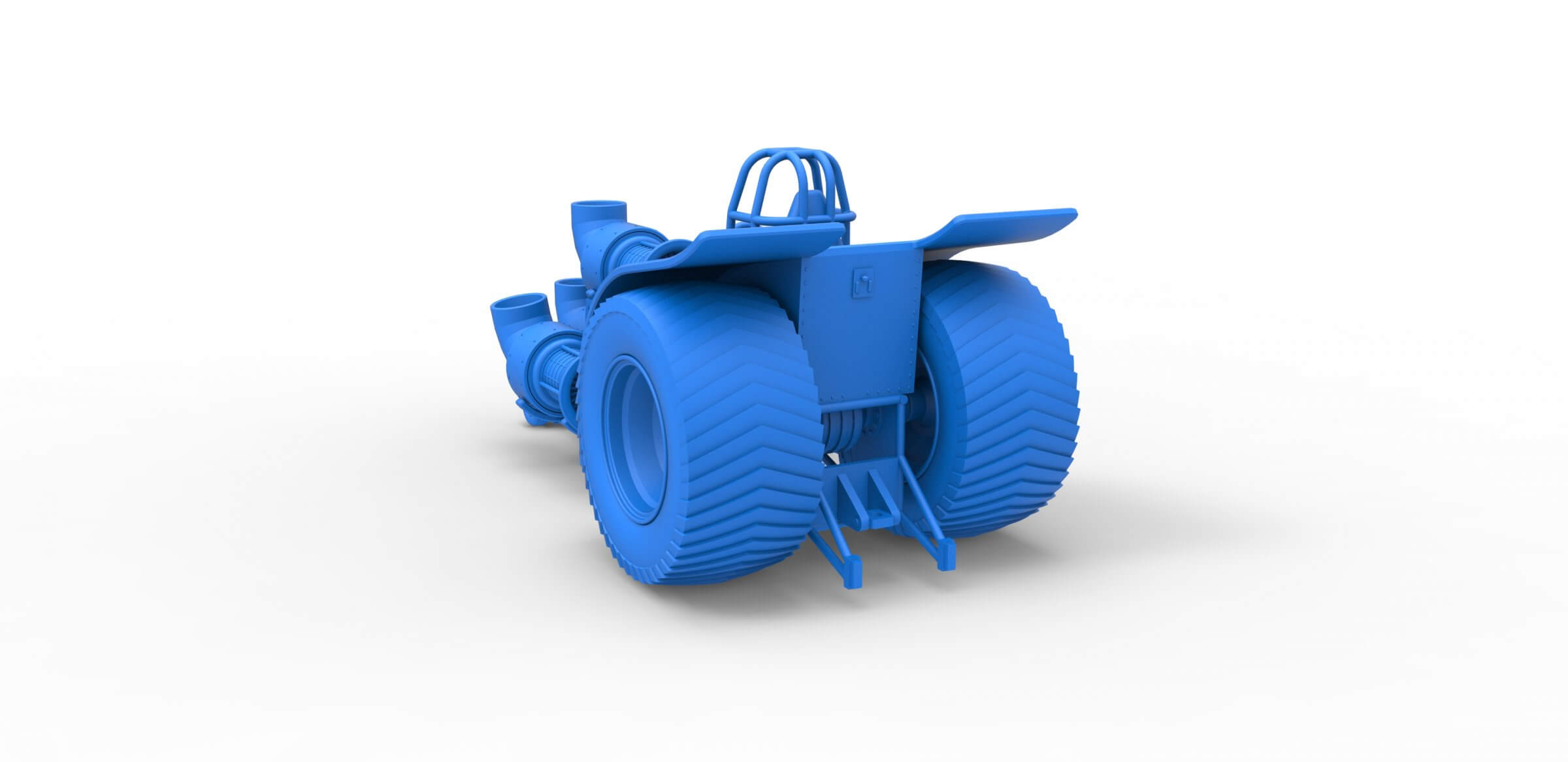 Pulling Tractor with 4 Jet Engines 1:25 - 3D Model by TechItemsRock