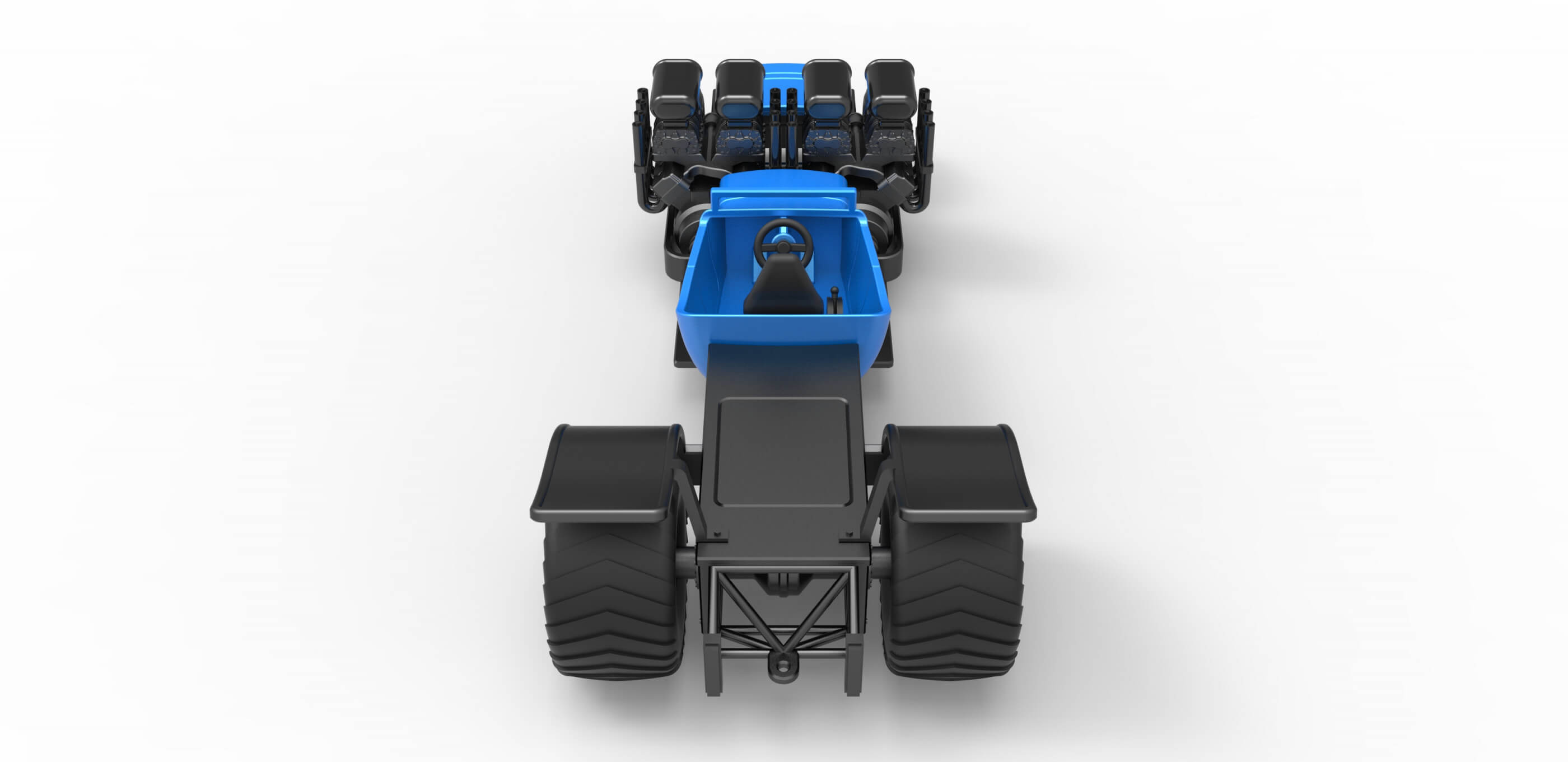 Pulling Truck 2wd Hot Rod Two V8 1:25 - 3D Model by TechItemsRock