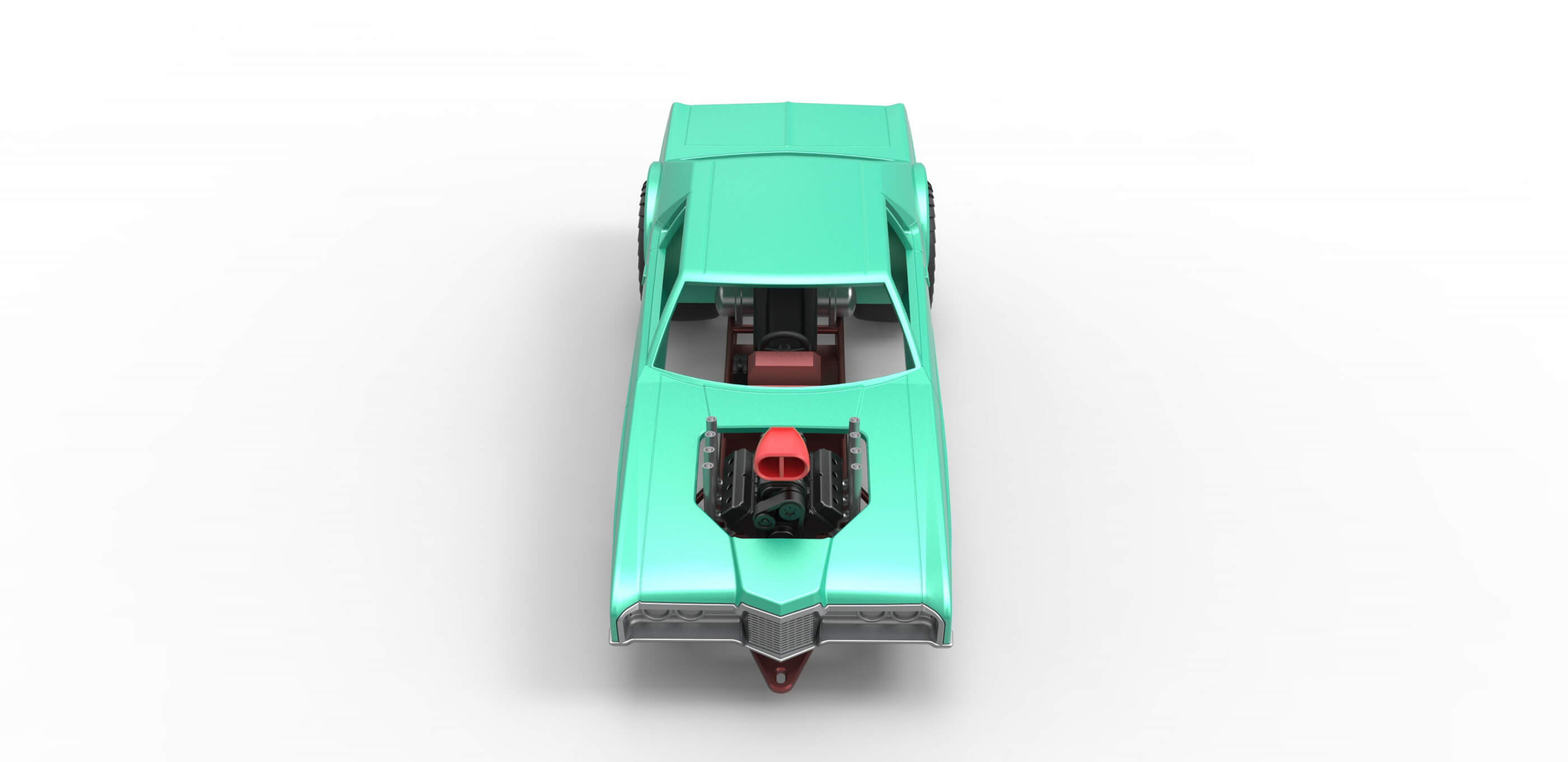 Pulling Truck 2WD With Car Shell 1:25 - 3D Model by TechItemsRock