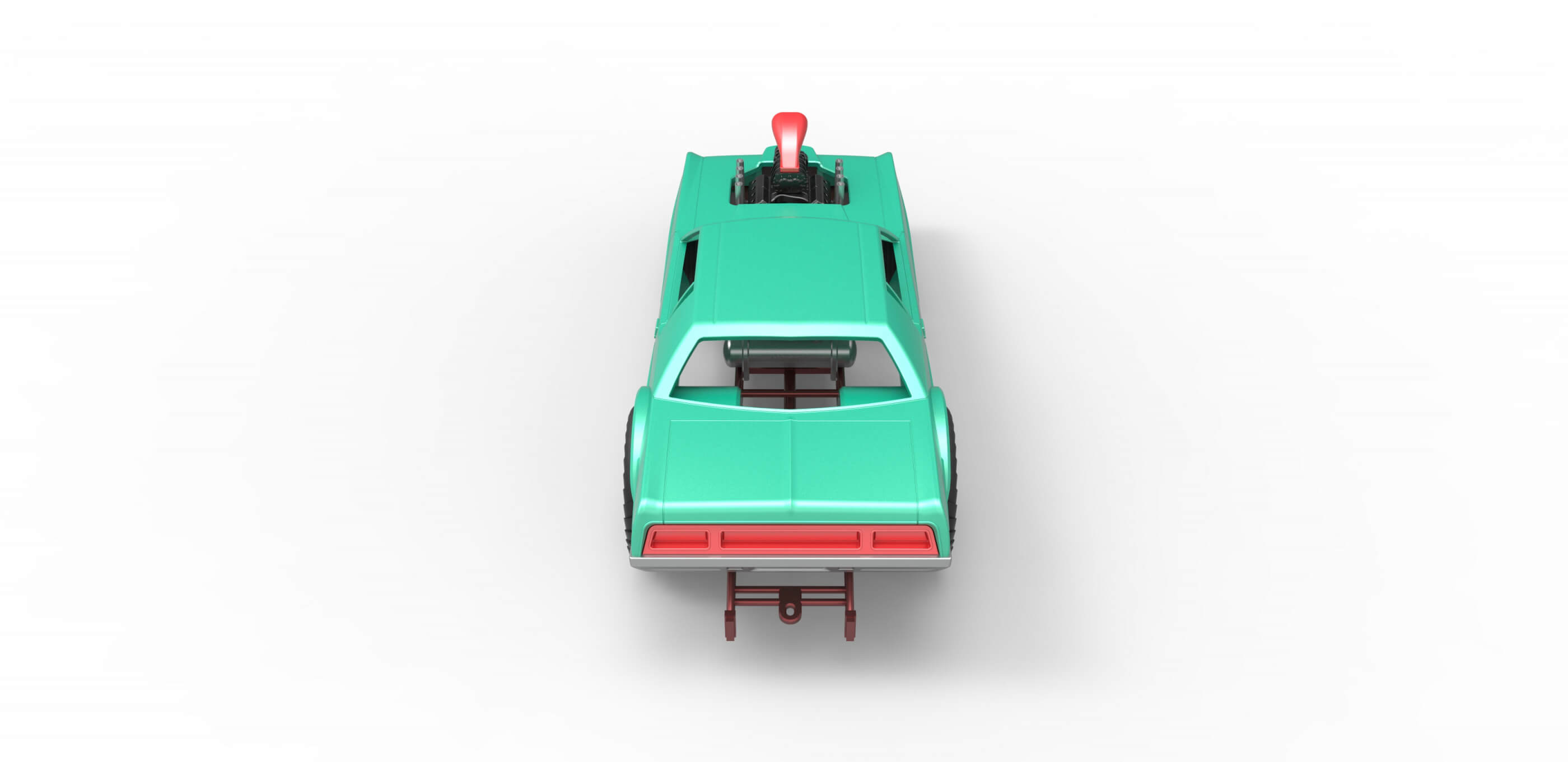Pulling Truck 2WD With Car Shell 1:25 - 3D Model by TechItemsRock