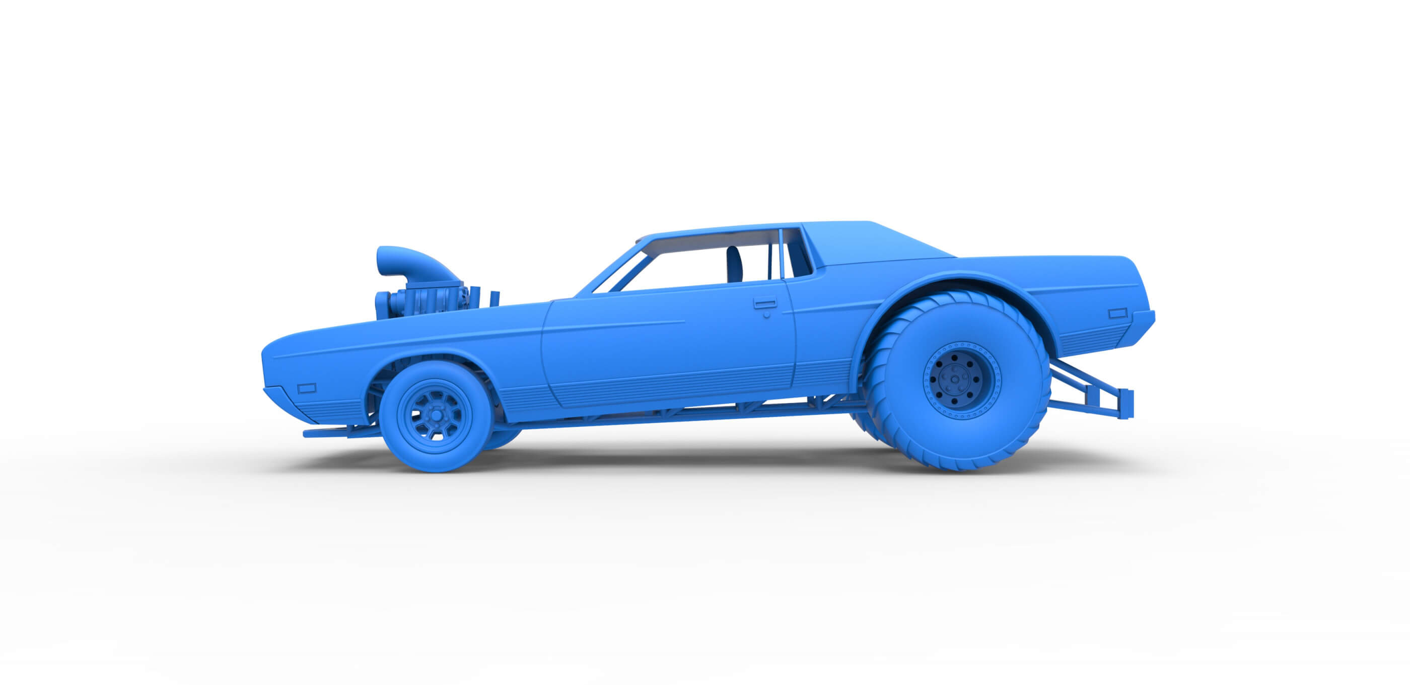 Pulling Truck 2WD With Car Shell 1:25 - 3D Model by TechItemsRock