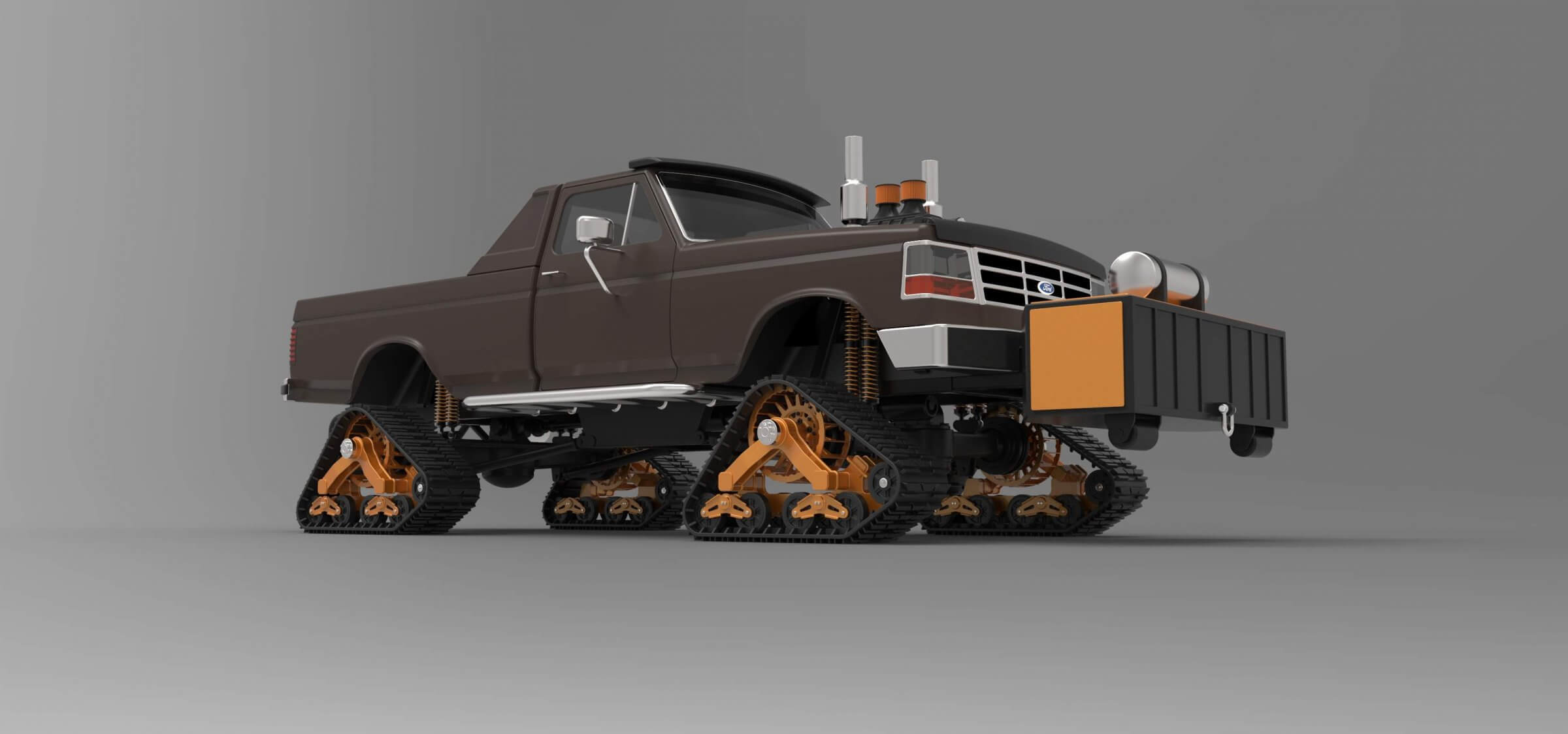 Pulling Truck with Mattracks - 3D Model by TechItemsRock