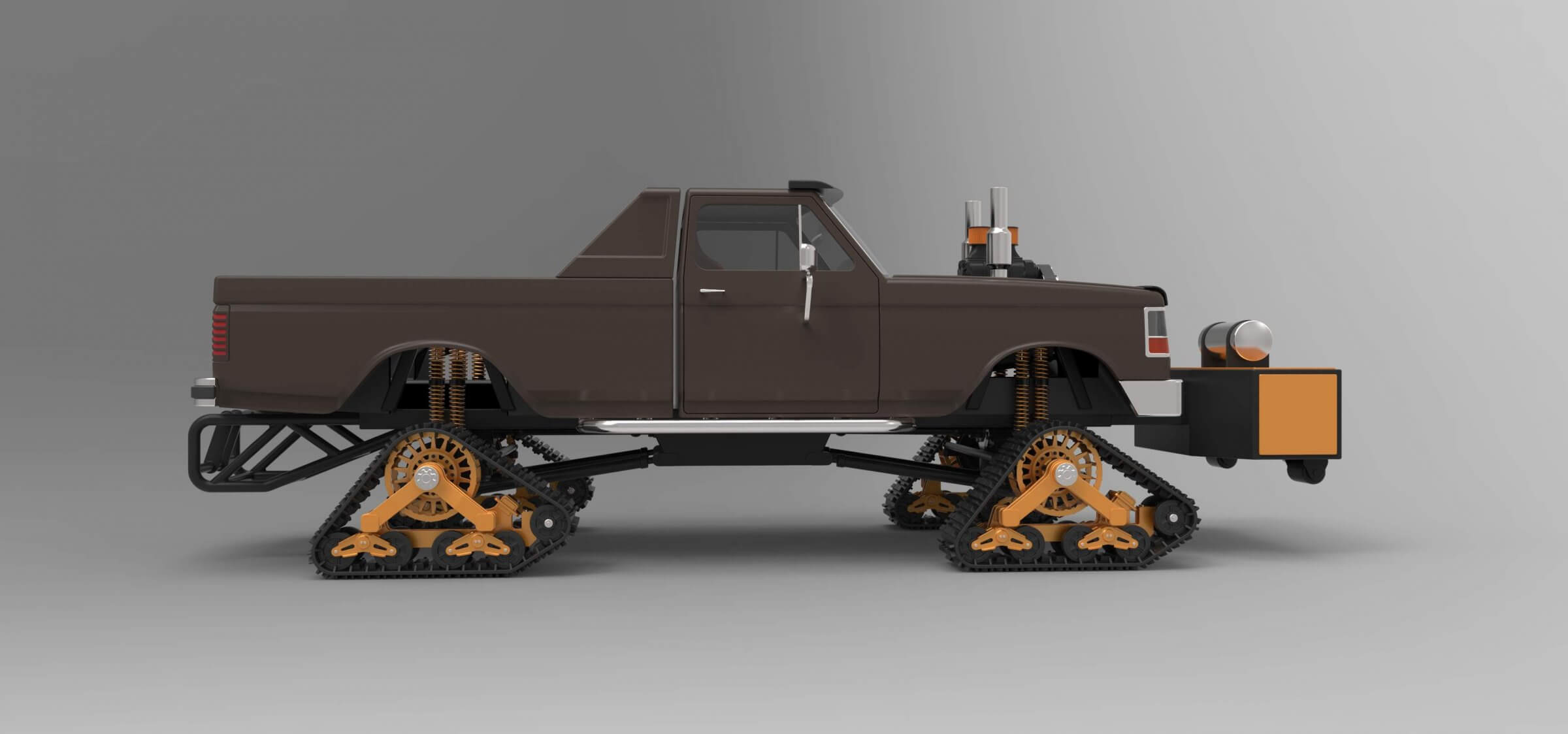 Pulling Truck with Mattracks - 3D Model by TechItemsRock