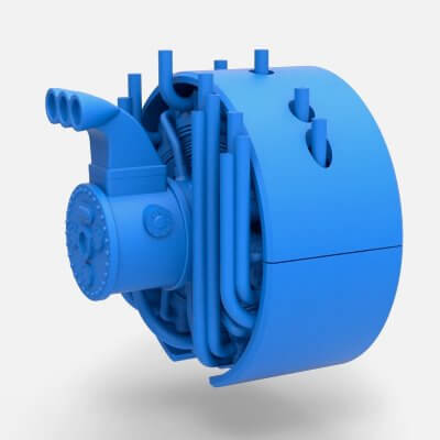 Radial Engine For Pulling Tractor 1:25 - 3D Model by TechItemsRock