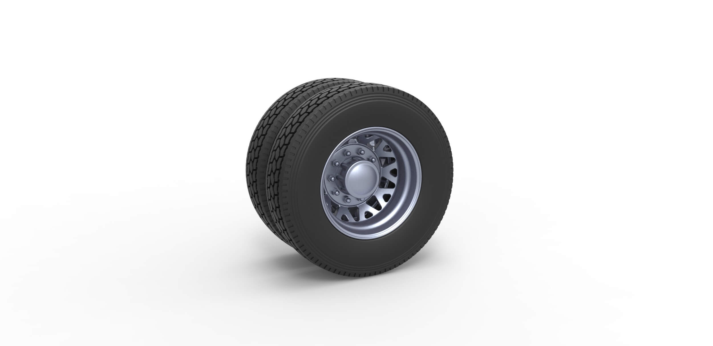 Rear Custom Wheel of Semi Truck 1:25 - 3D Model by TechItemsRock