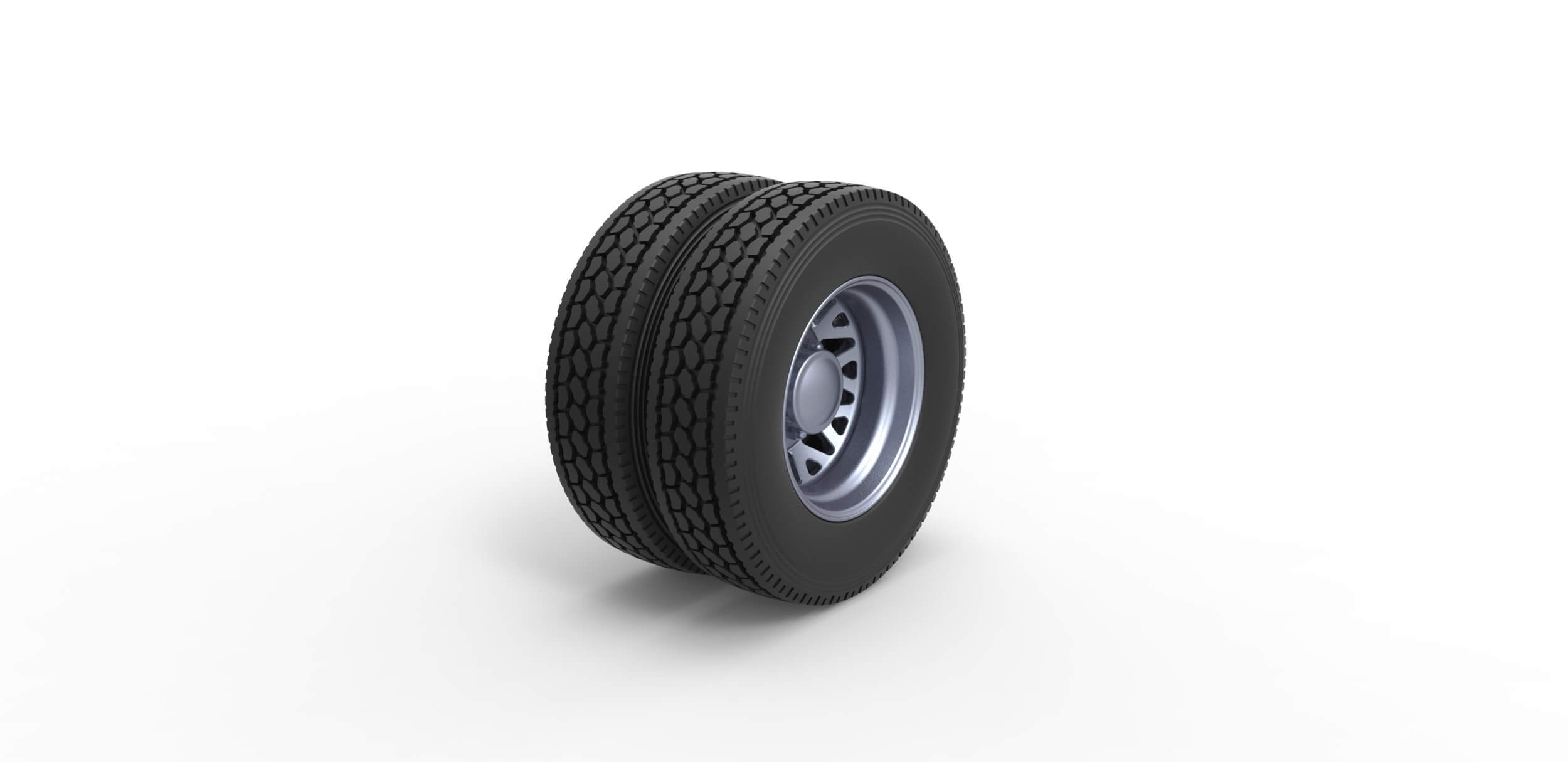 Rear Custom Wheel of Semi Truck 1:25 - 3D Model by TechItemsRock