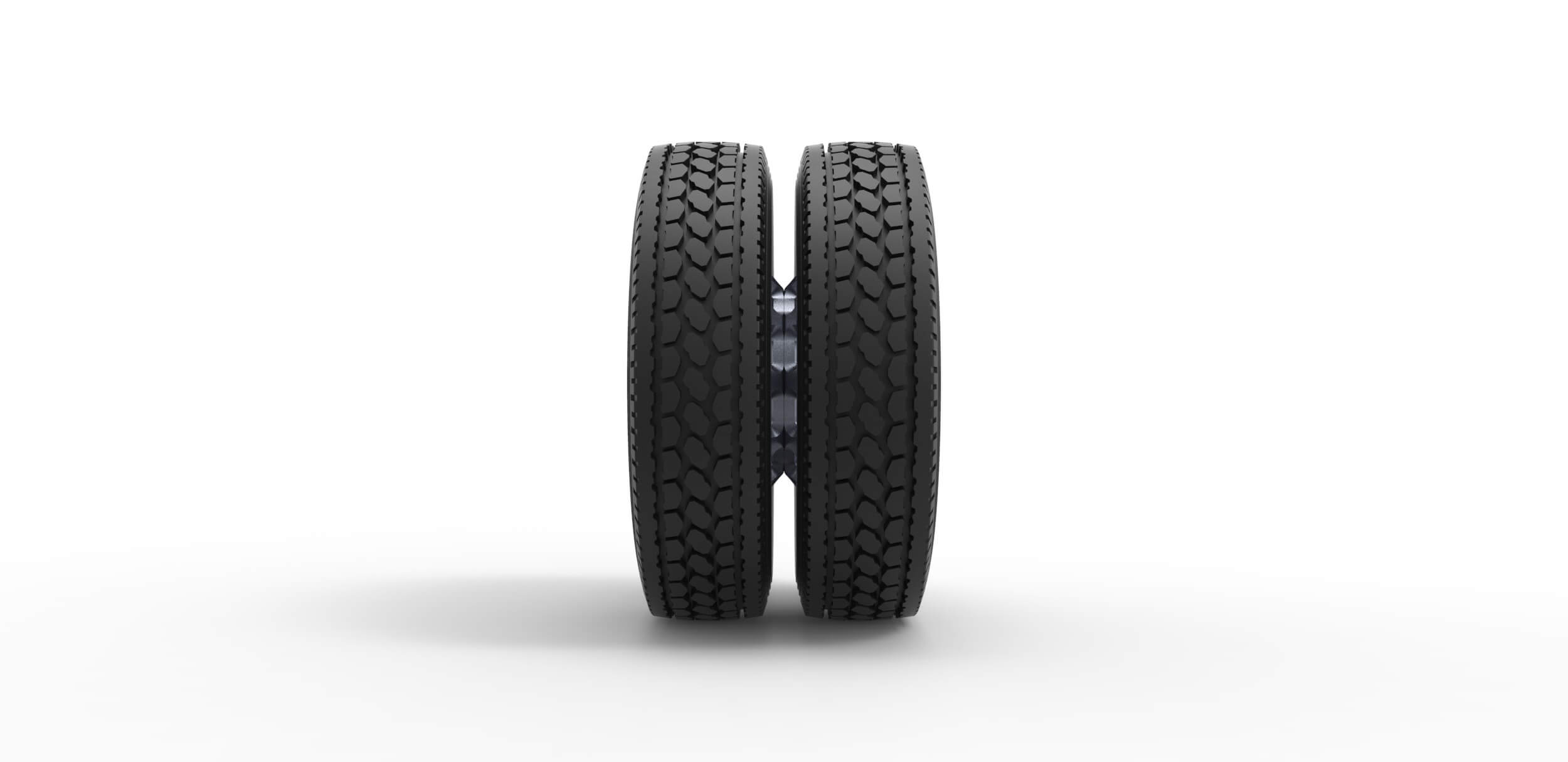 Rear Custom Wheel of Semi Truck 1:25 - 3D Model by TechItemsRock