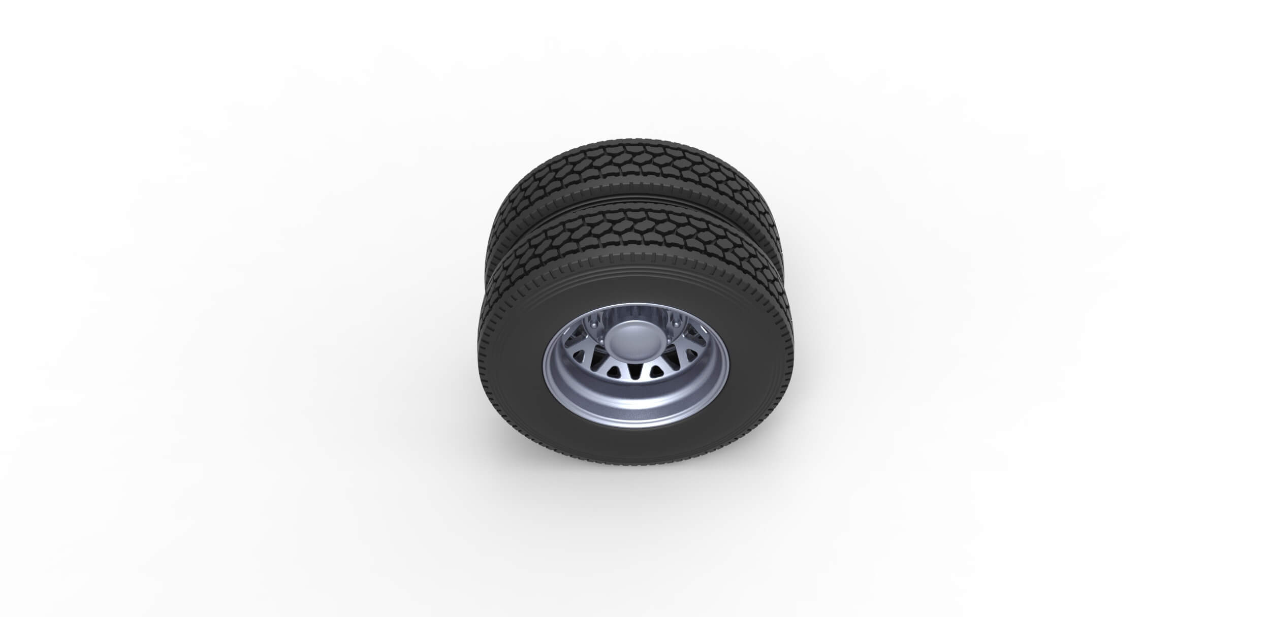 Rear Custom Wheel of Semi Truck 1:25 - 3D Model by TechItemsRock