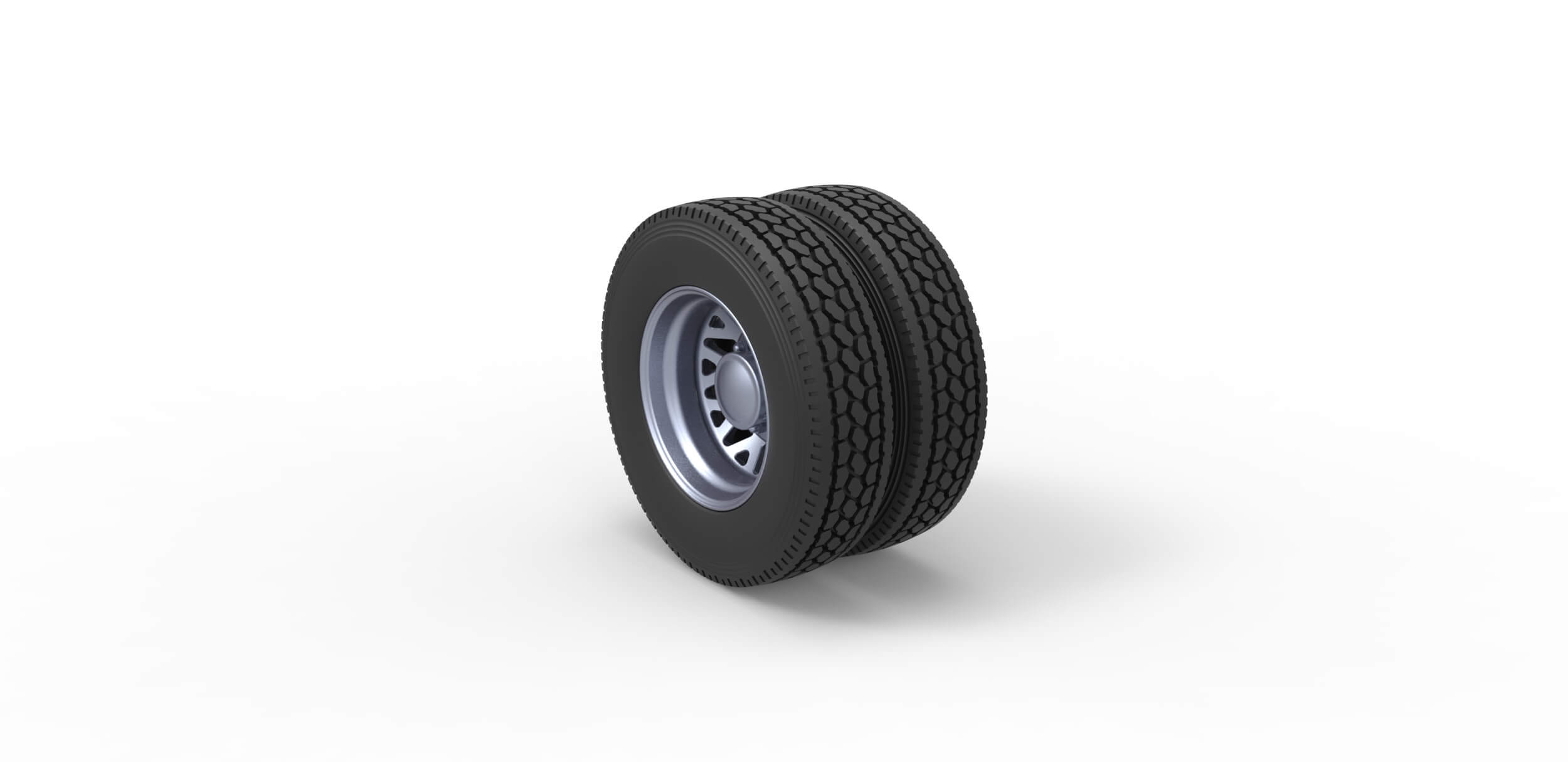 Rear Custom Wheel of Semi Truck 1:25 - 3D Model by TechItemsRock