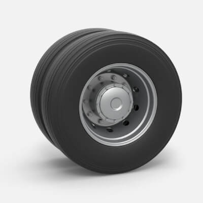 Rear Wheel of Racing Semi Truck Version 1 Scale 1:25 - 3D Model by ...