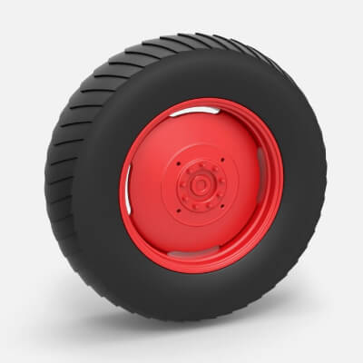 Rear Wheel of Small Block Pulling Tractor 1:25 - 3D Model by TechItemsRock