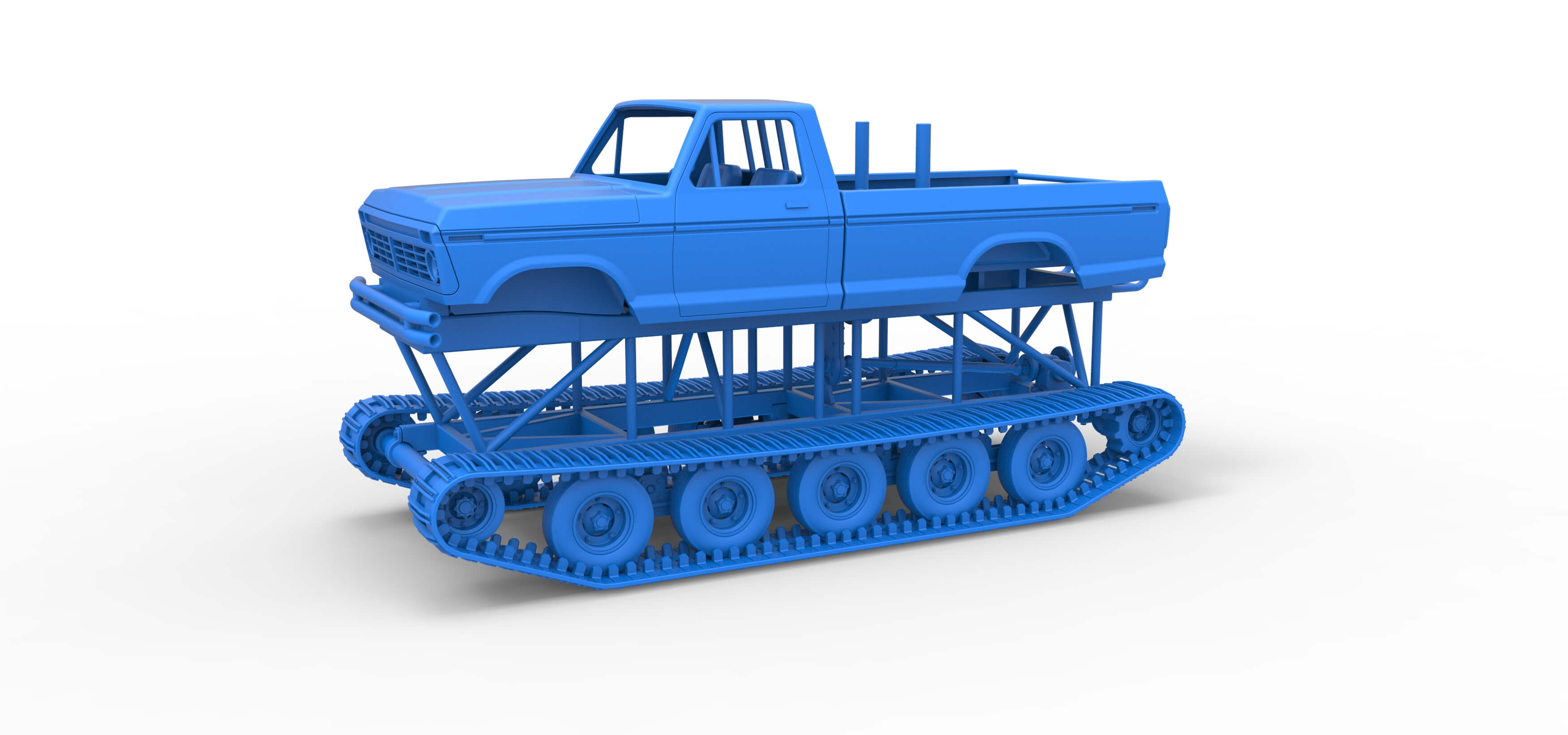 Redneck Rave Mud Truck on Tracks 1:25 - 3D Model by TechItemsRock