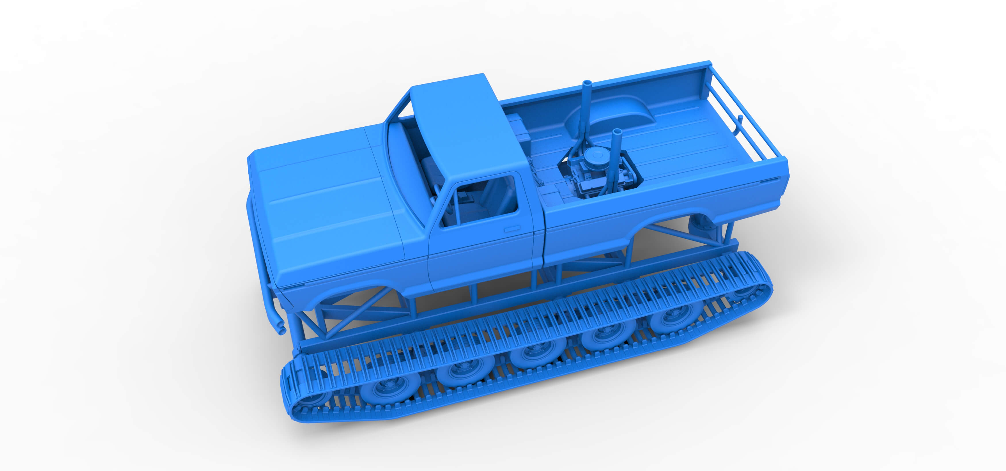 Redneck Rave Mud Truck on Tracks 1:25 - 3D Model by TechItemsRock