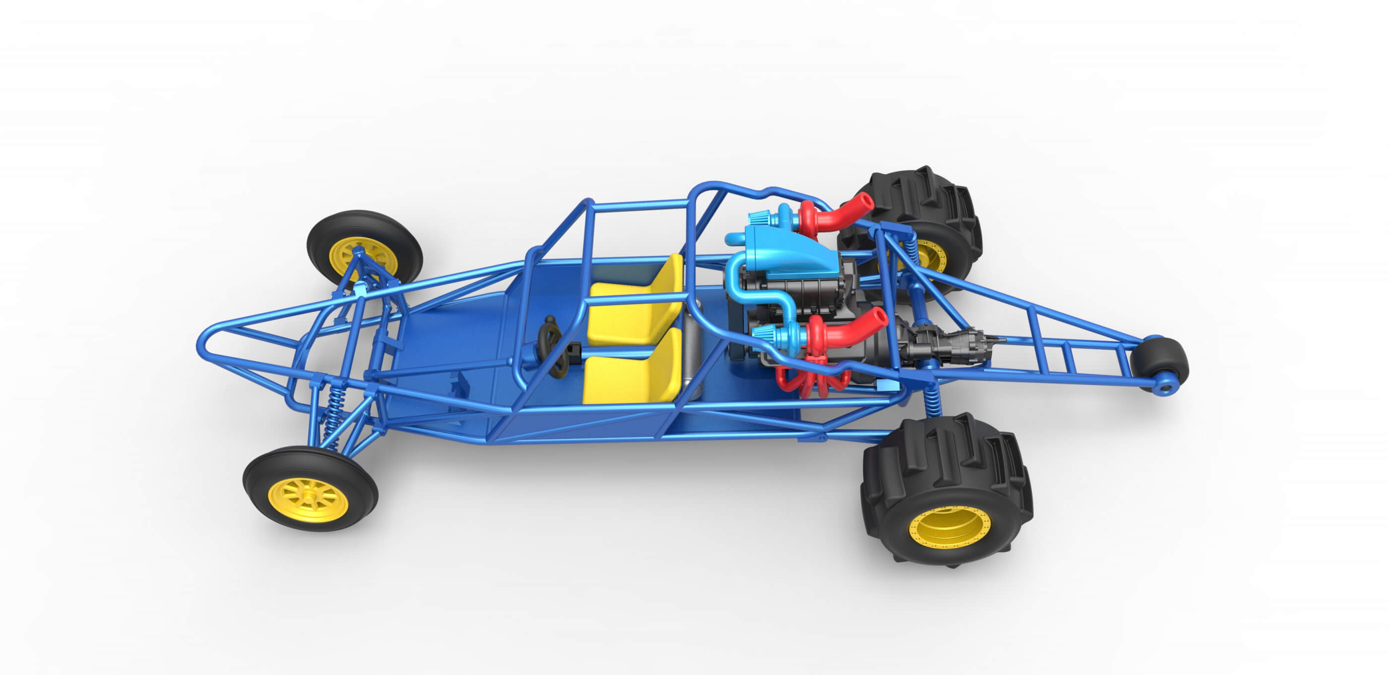 Sand Drag Rail Buggy 1:25 - 3D Model by TechItemsRock