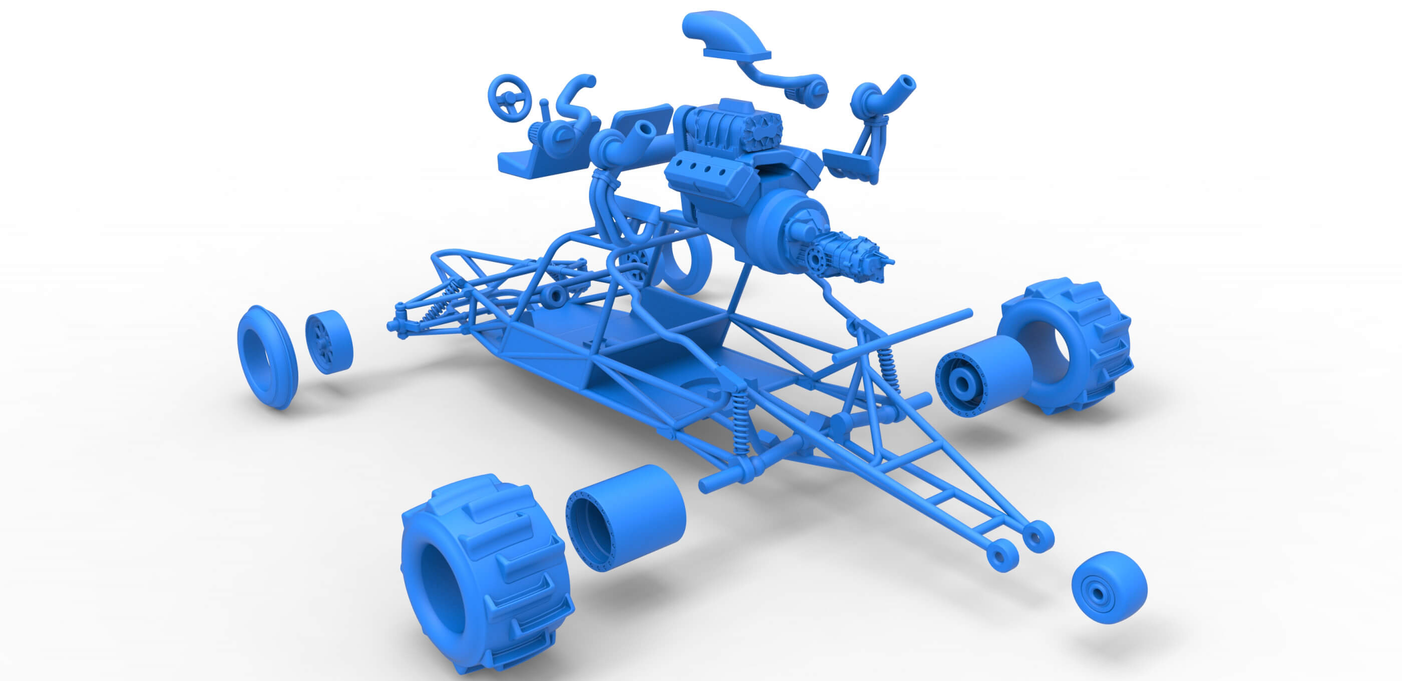 Sand Drag Rail Buggy 1:25 - 3D Model by TechItemsRock
