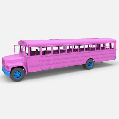 School Bus for Figure 8 Racing Version 2 Scale 1:25 - 3D Model by ...