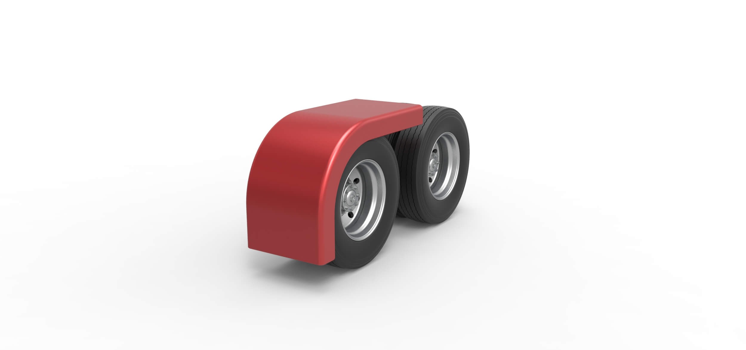 Semi Truck Rear Fenders Set 4 Scale 1:25 - 3D Model by TechItemsRock