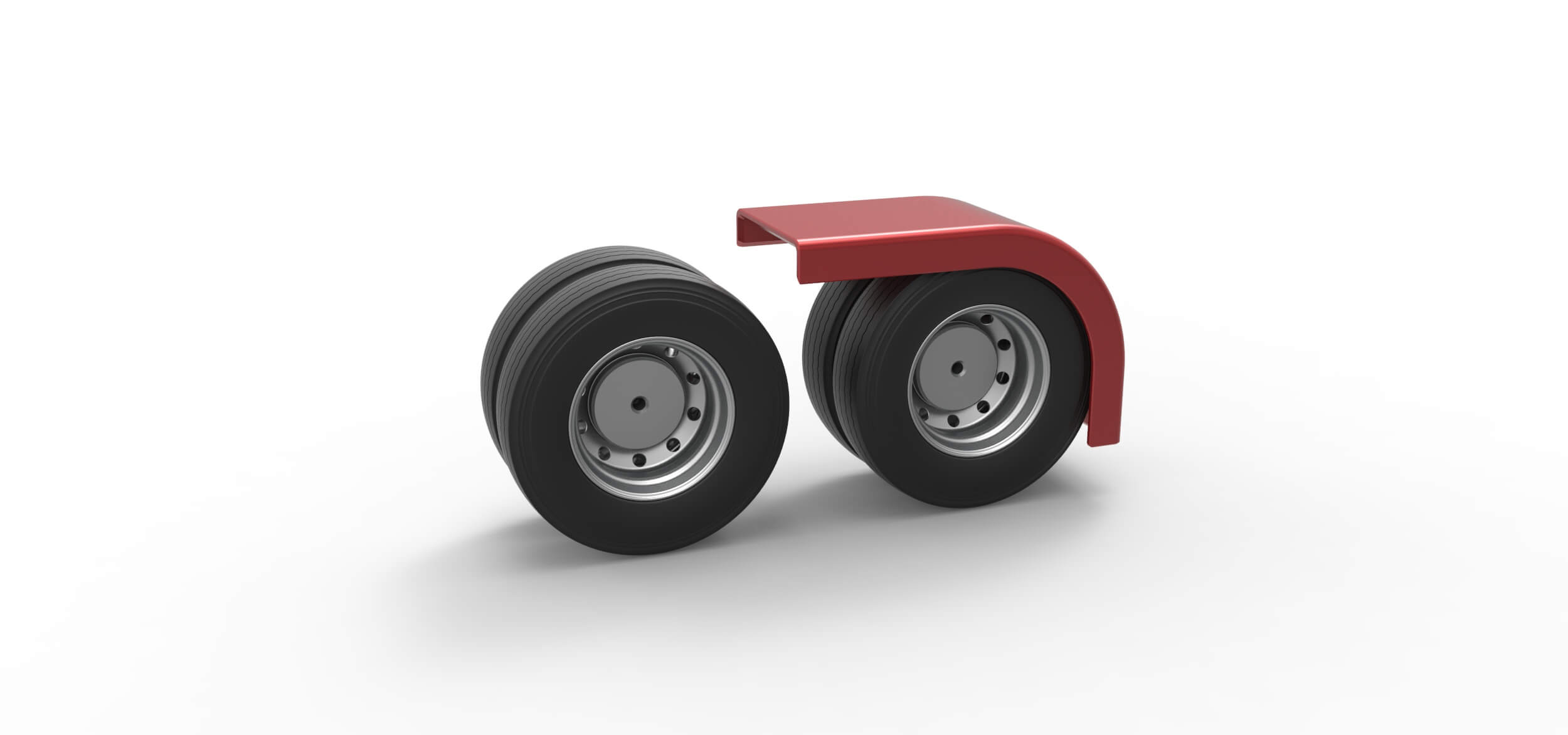 Semi Truck Rear Fenders Set 4 Scale 1:25 - 3D Model by TechItemsRock