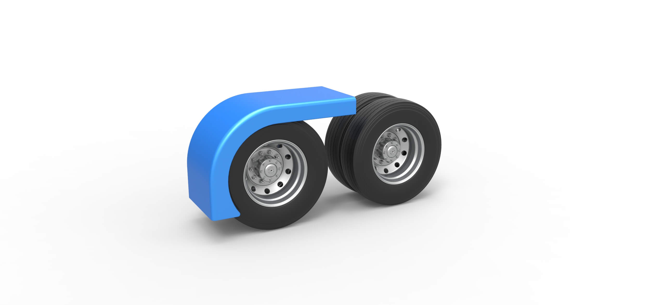 Semi Truck Rear Fenders Set 6 Scale 1:25 - 3D Model by TechItemsRock