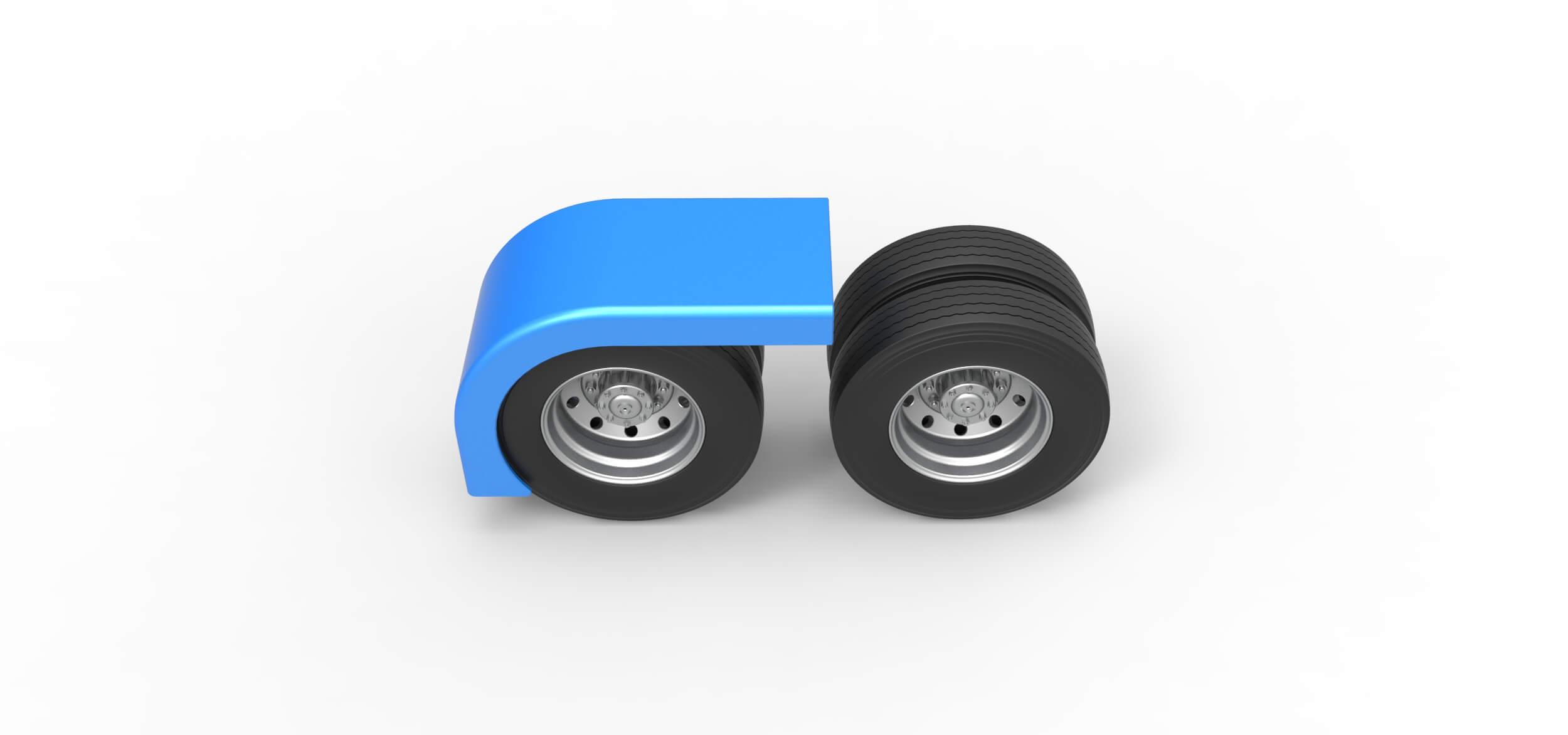 Semi Truck Rear Fenders Set 6 Scale 1:25 - 3D Model by TechItemsRock