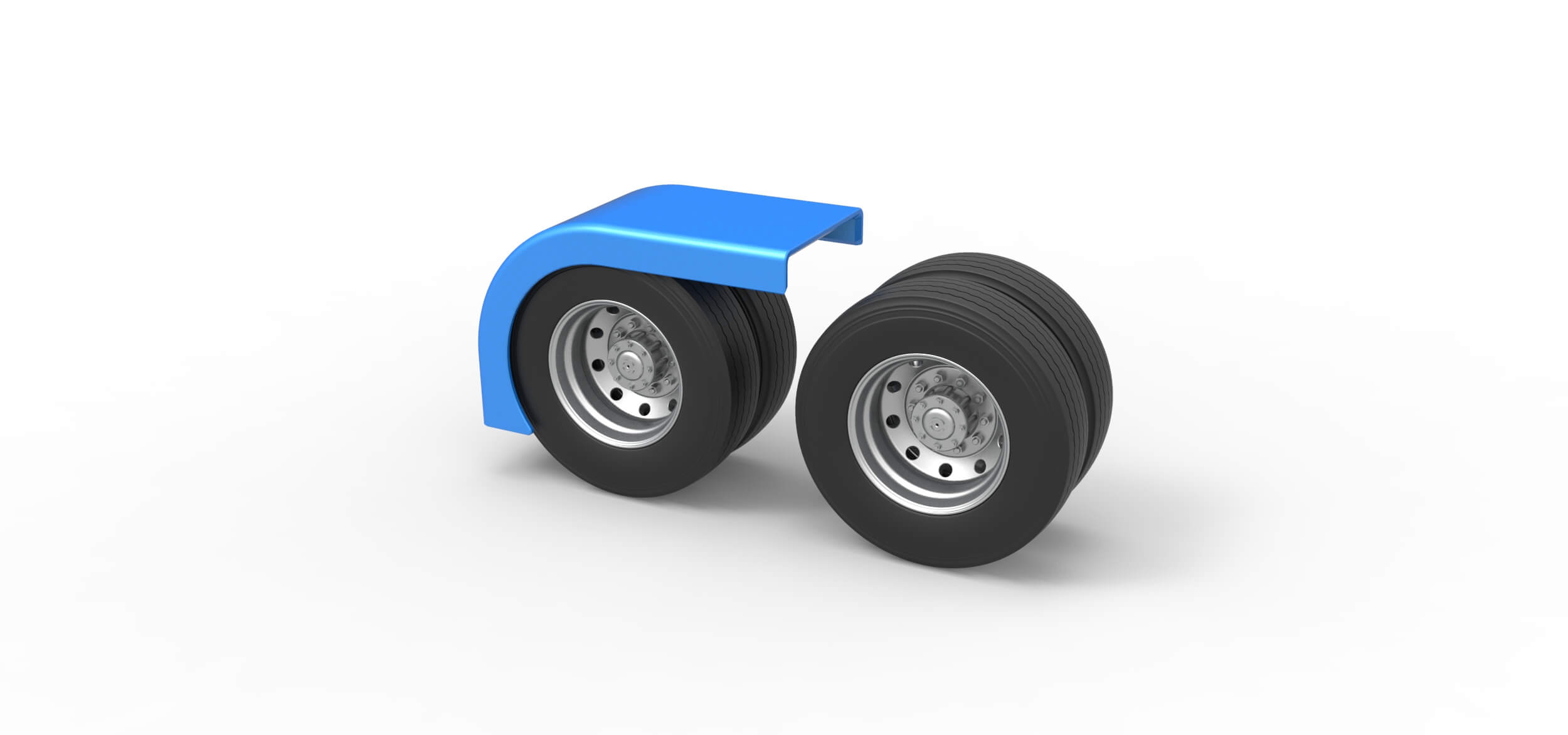 Semi Truck Rear Fenders Set 6 Scale 1:25 - 3D Model by TechItemsRock