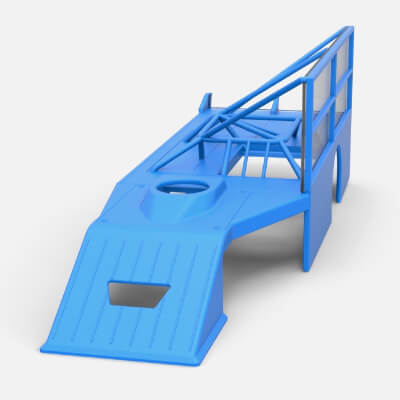 Shell of Asphalt Modified Stock Car With Side Wing 1:25 - 3D Model by ...