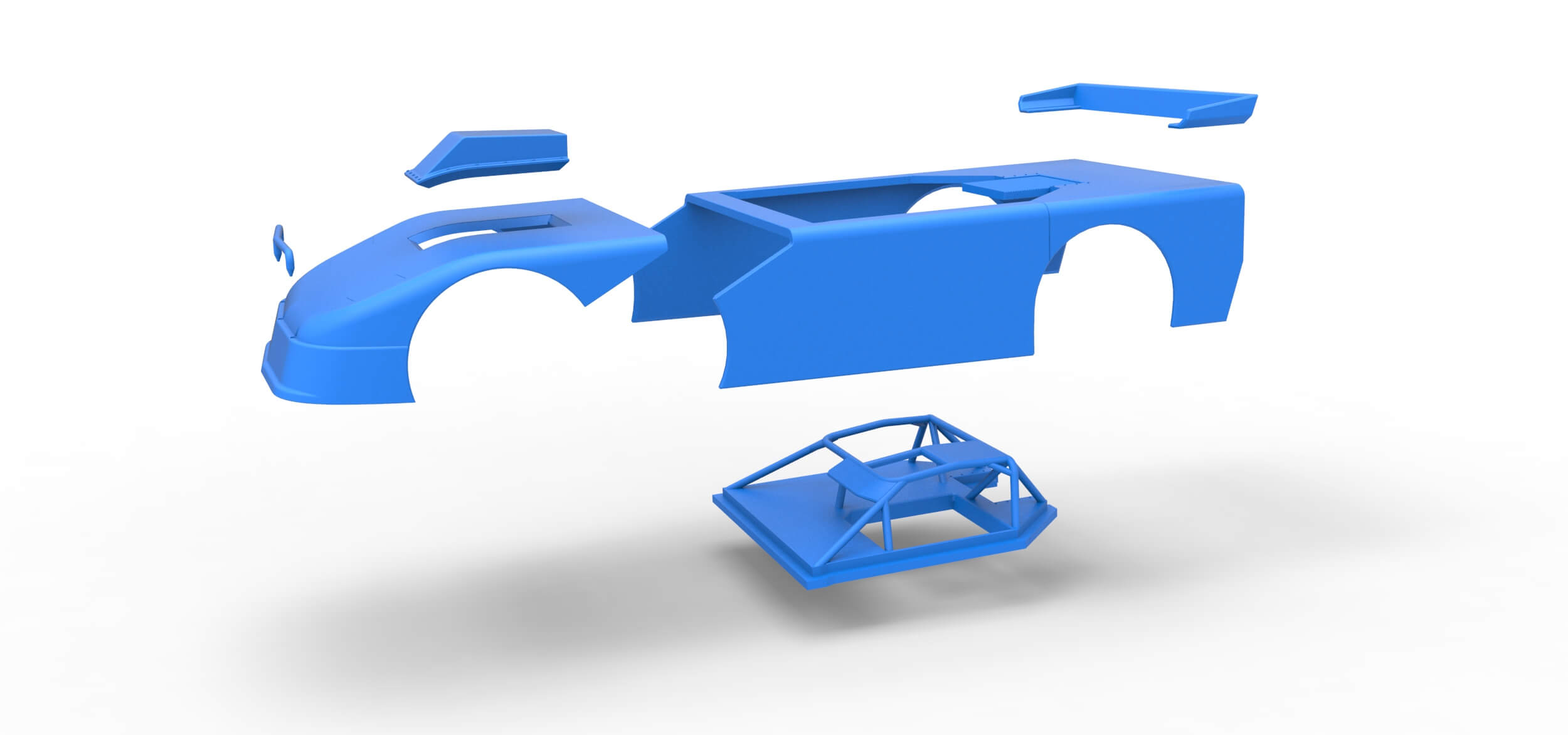 Shell of New Zealand Super Saloon Race Car V2 Scale 1:25 - 3D Model by ...