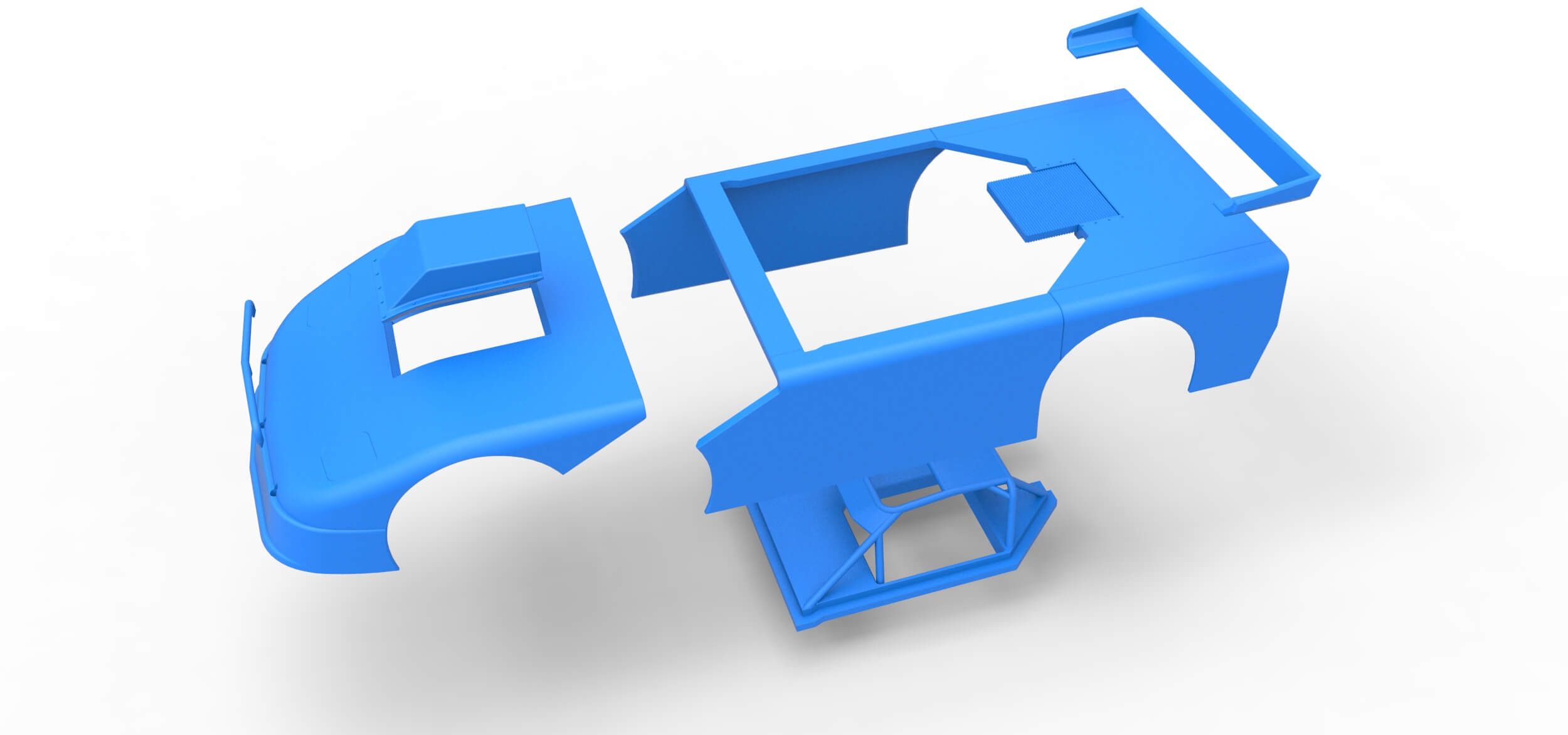 Shell of New Zealand Super Saloon Race Car V2 Scale 1:25 - 3D Model by ...